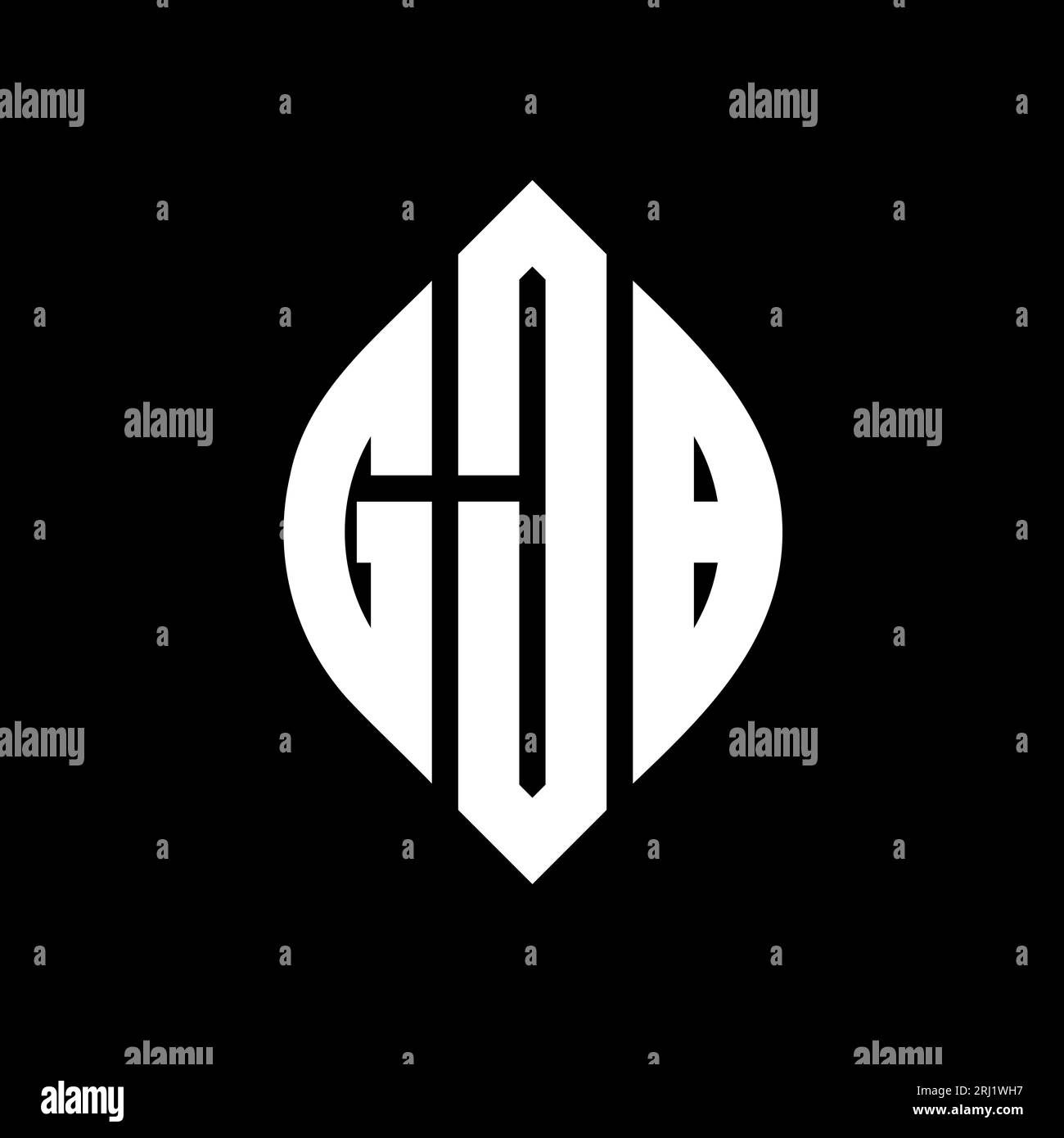 GJB circle letter logo design with circle and ellipse shape. GJB ...