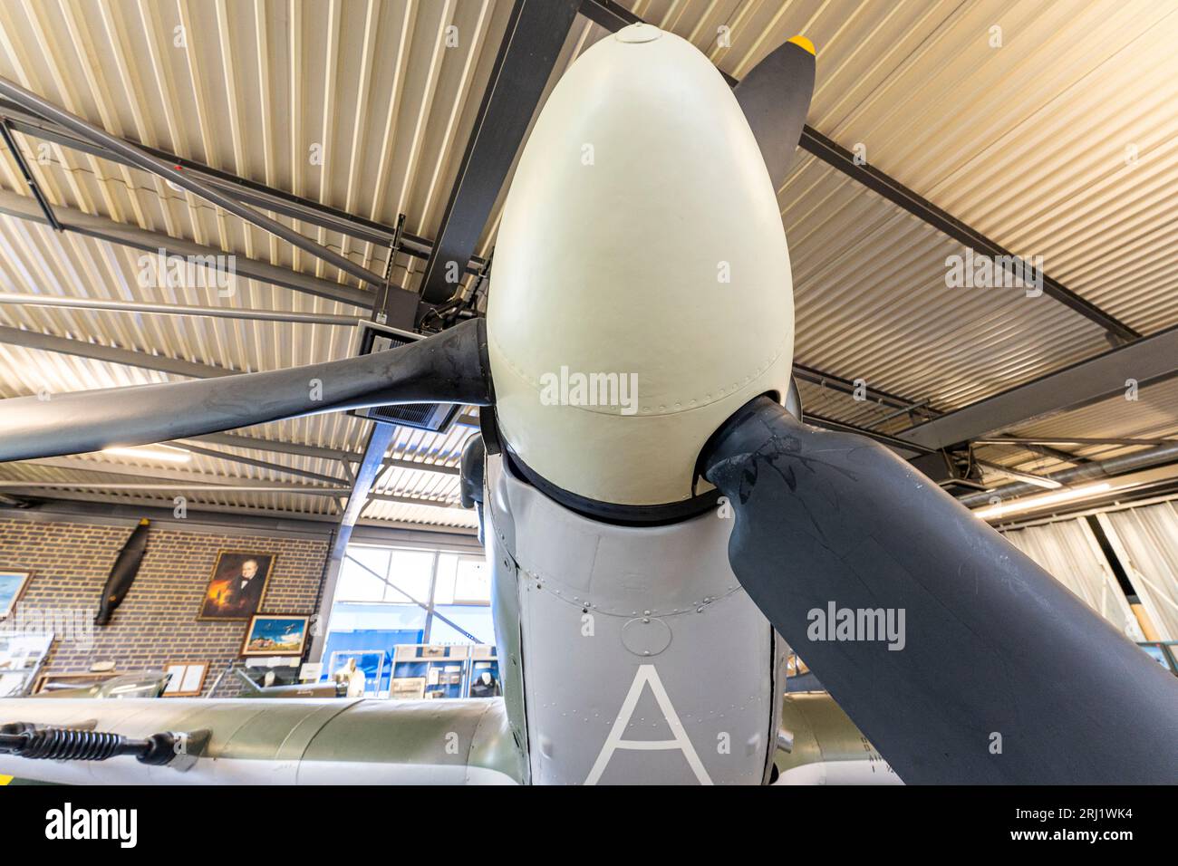 RAF Hurricane II on display inside the Spitfire and Hurricane memorial ...