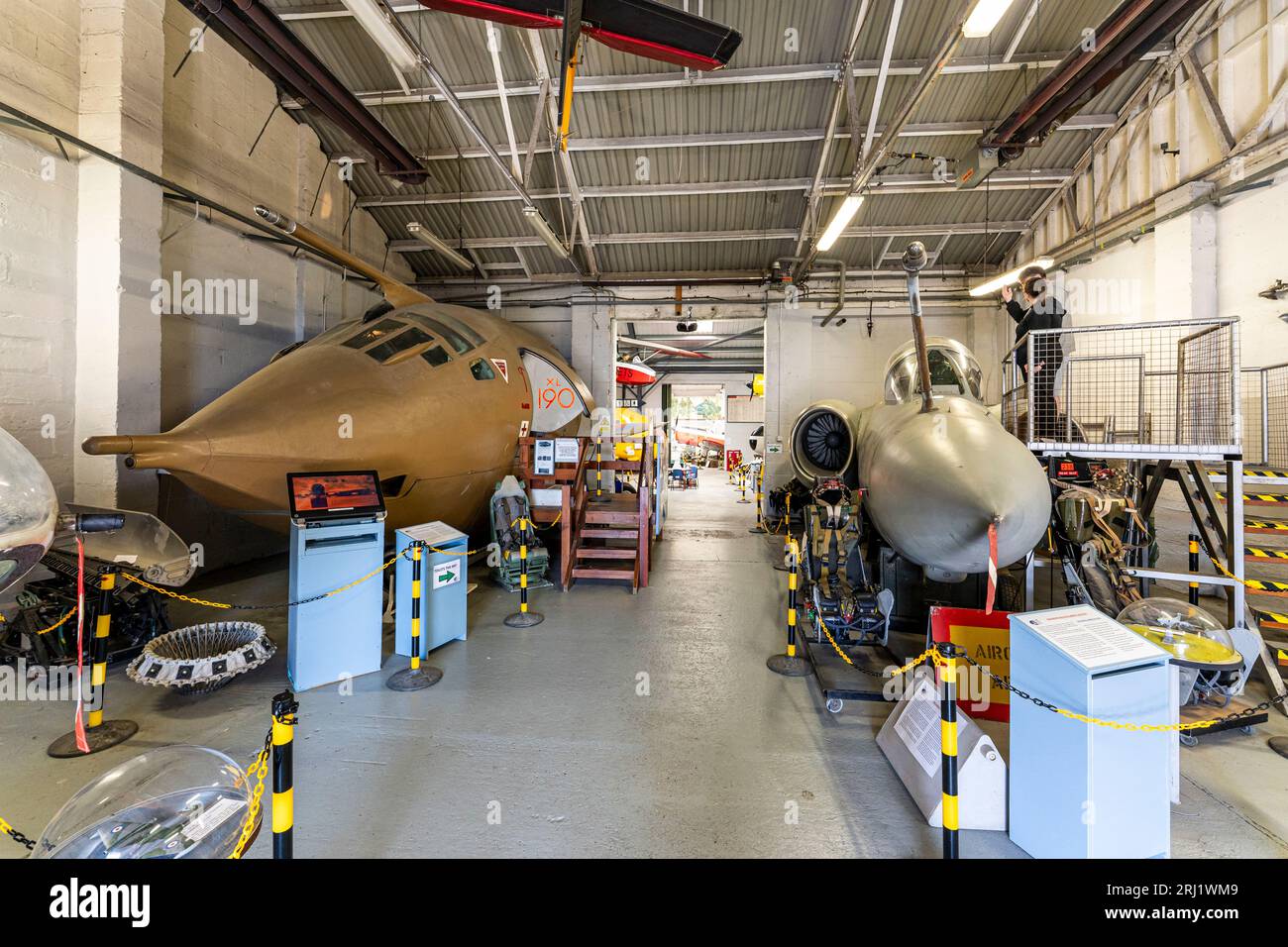 The nose and cockpit sections of a Hanley Page Victor bomber and a a ...