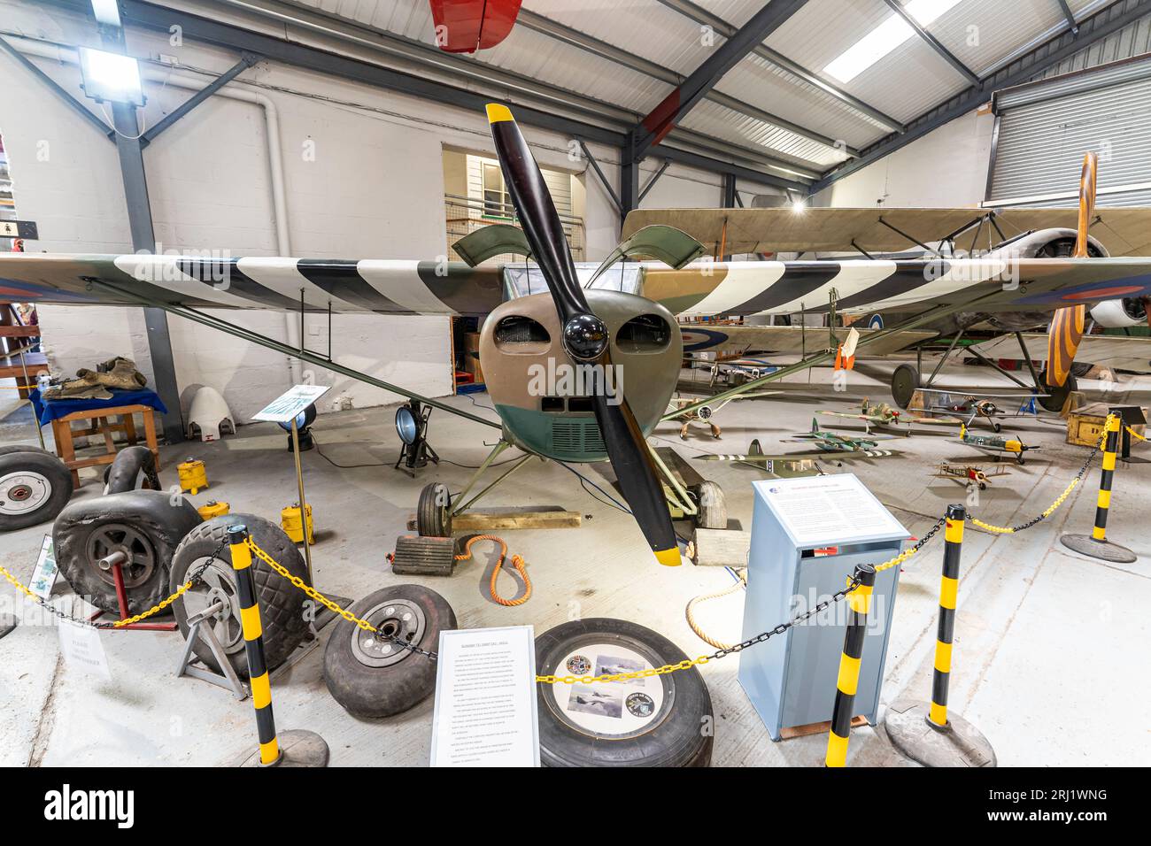 Front of a Taylorcraft Austen Mk5 air observation plane on display in ...