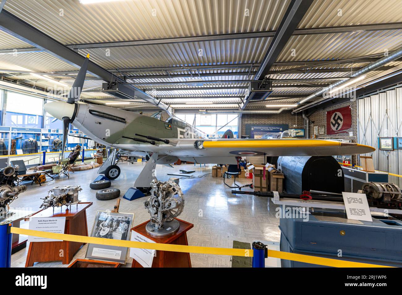 RAF Hurricane II on display inside the Spitfire and Hurricane memorial ...