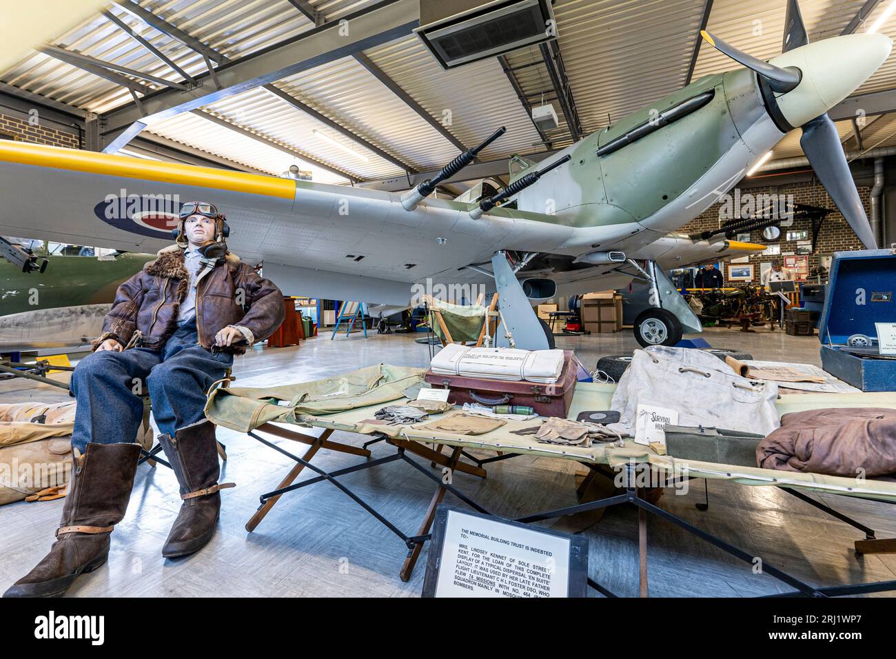 RAF Hurricane II on display inside the Spitfire and Hurricane museum at ...
