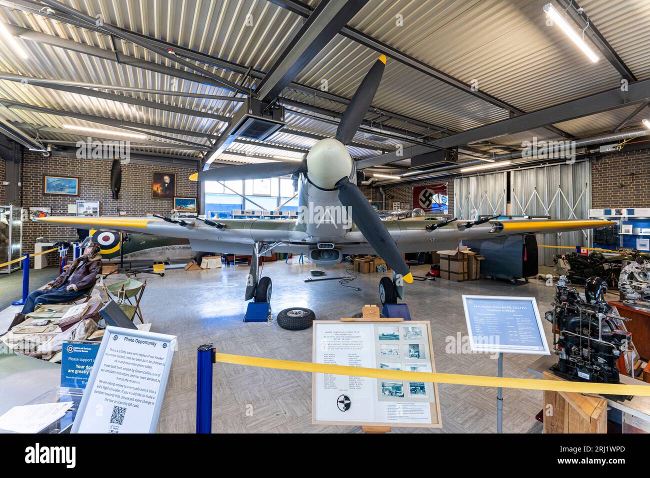 RAF Hurricane II on display inside the Spitfire and Hurricane memorial ...