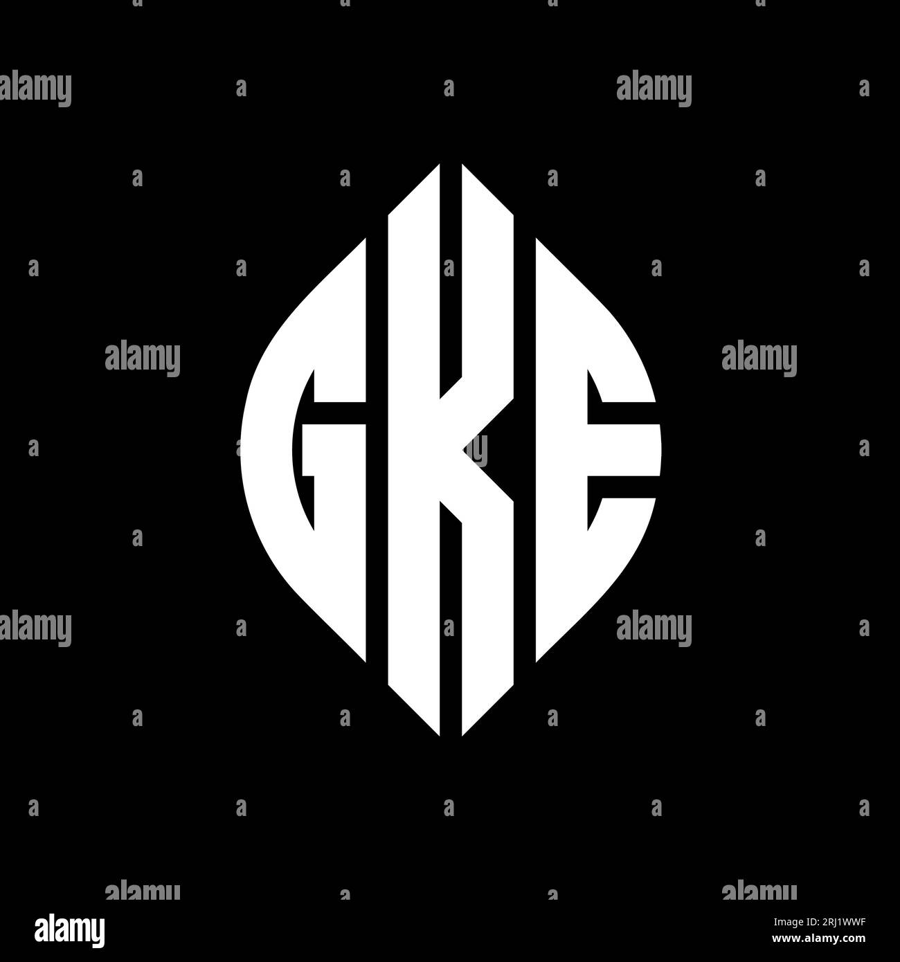 GKE circle letter logo design with circle and ellipse shape. GKE ...