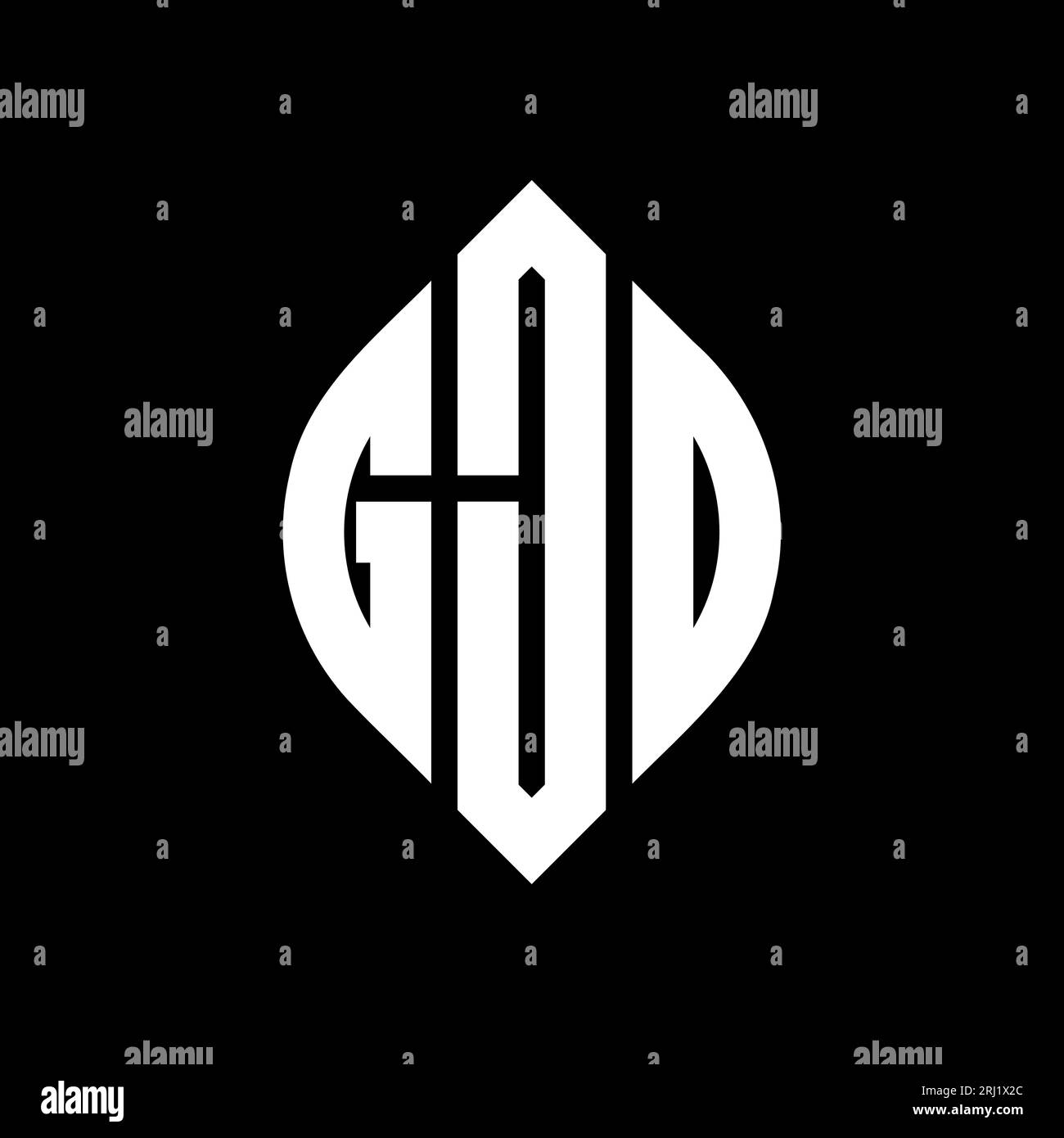 GJO circle letter logo design with circle and ellipse shape. GJO ...