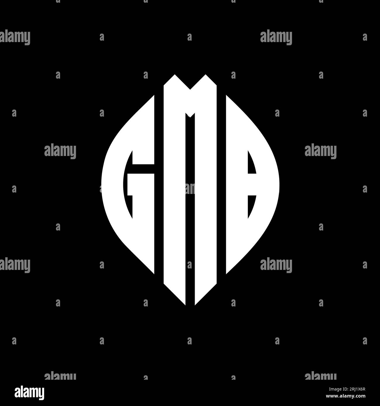 GMB circle letter logo design with circle and ellipse shape. GMB ...