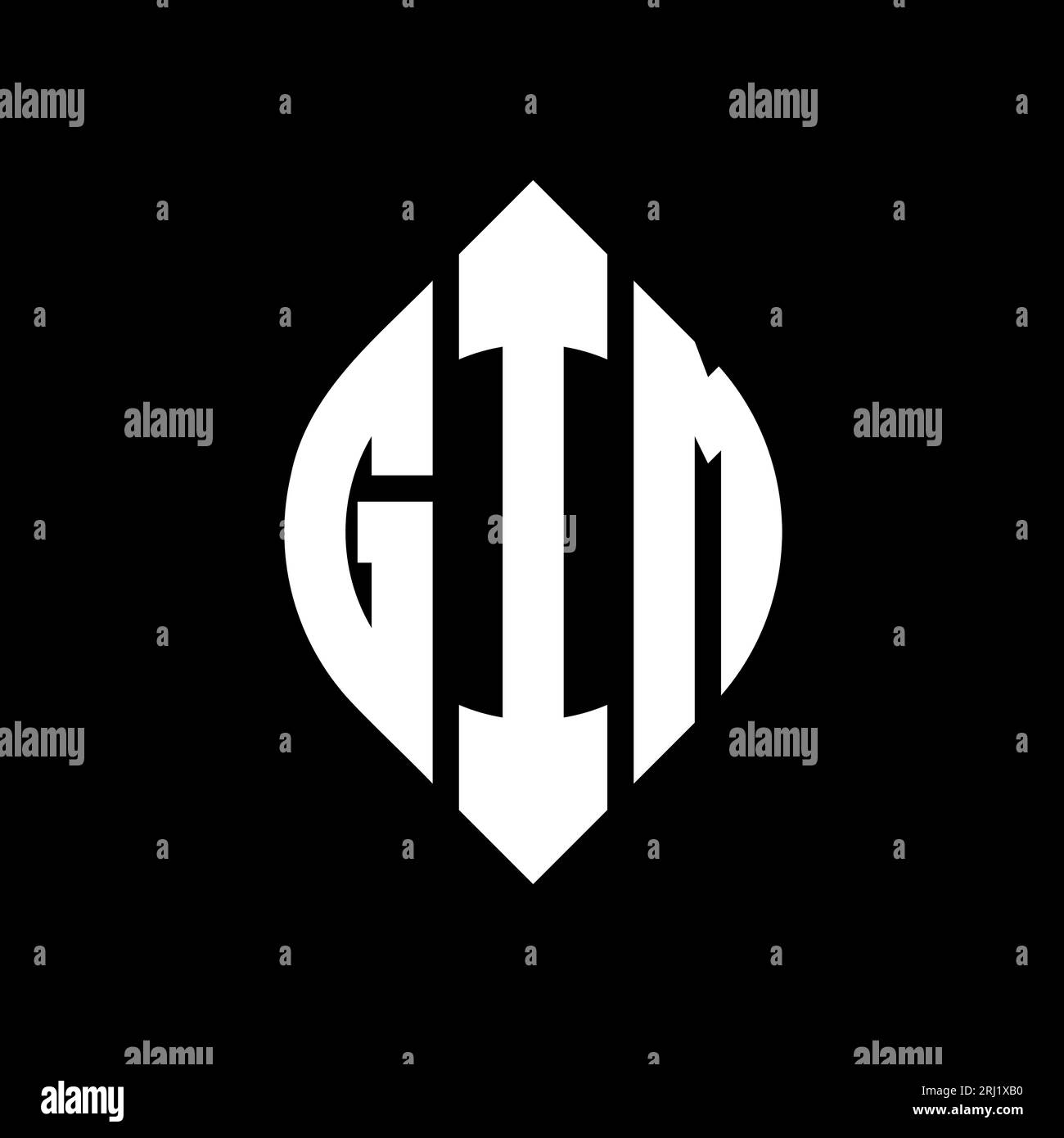 GIM circle letter logo design with circle and ellipse shape. GIM ...