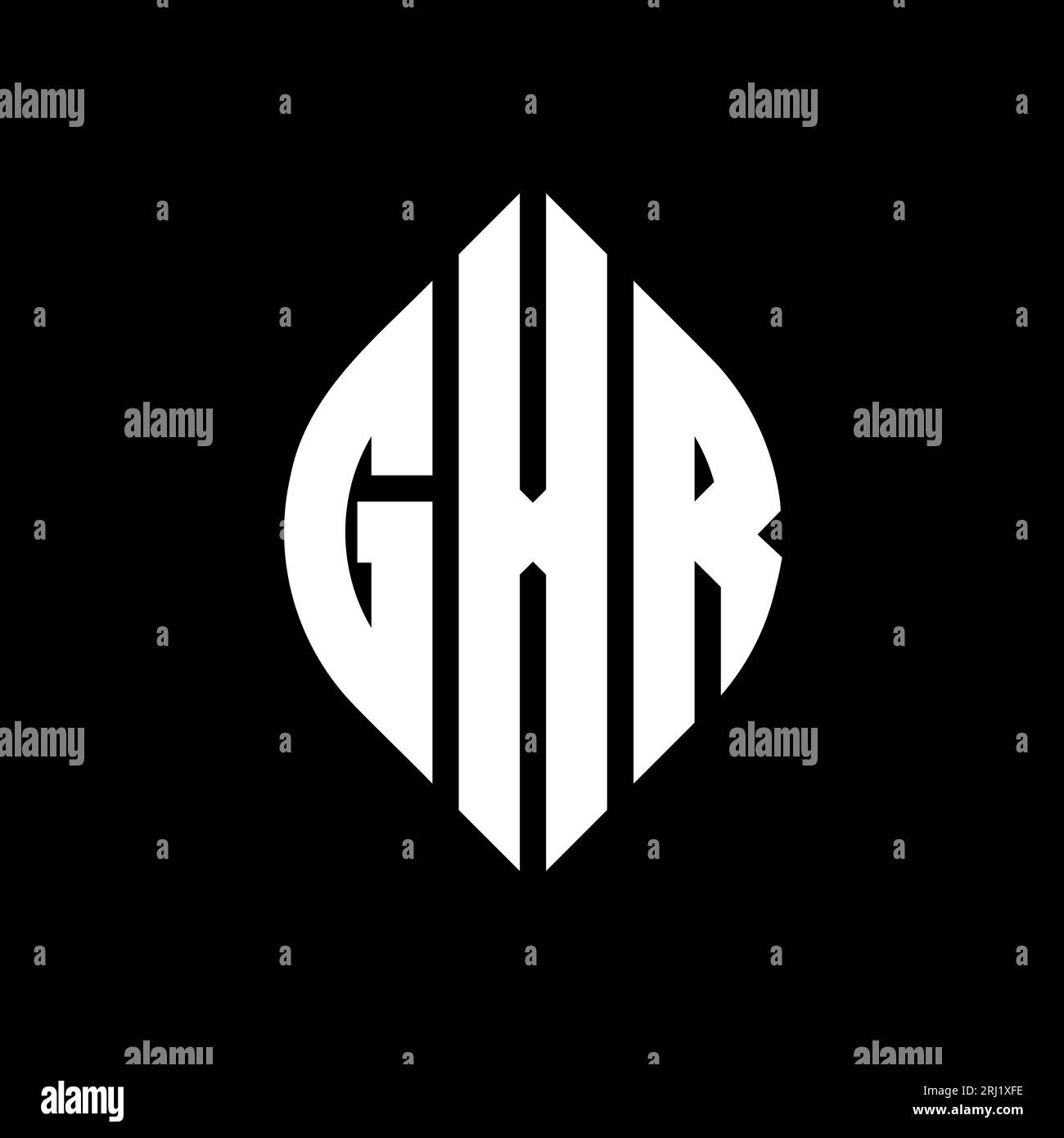 GXR circle letter logo design with circle and ellipse shape. GXR ...