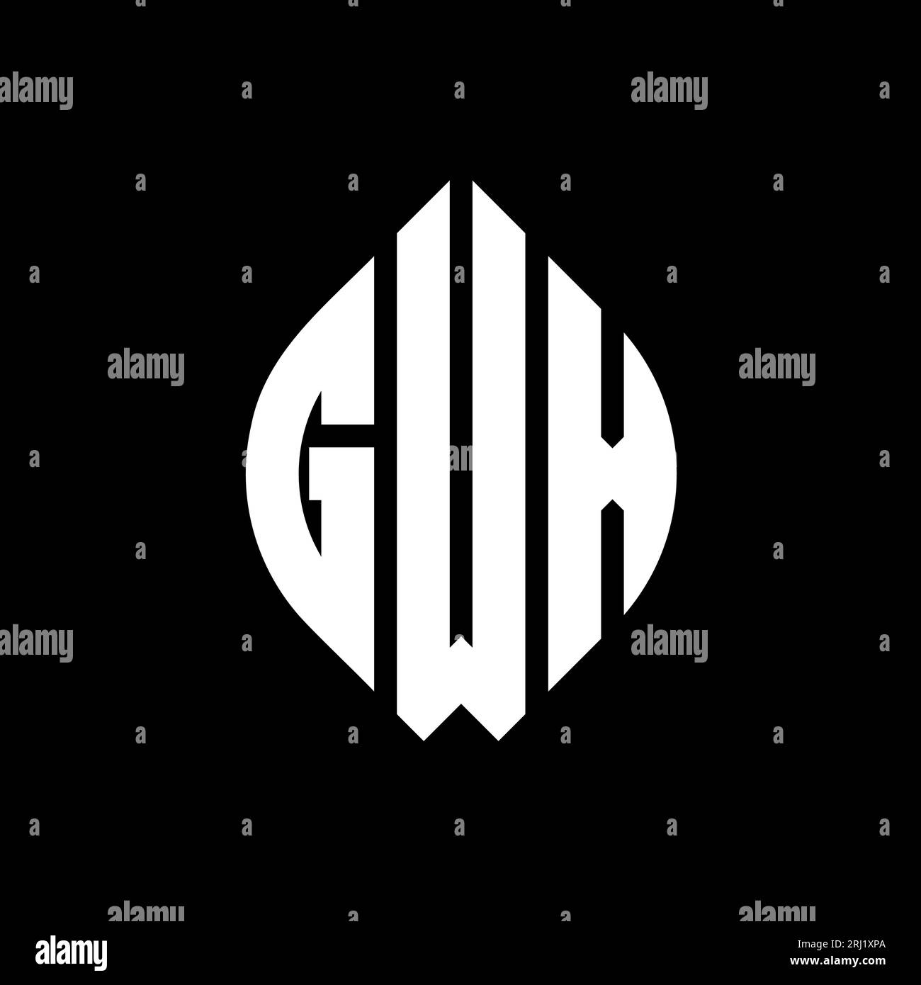 GWX circle letter logo design with circle and ellipse shape. GWX ...