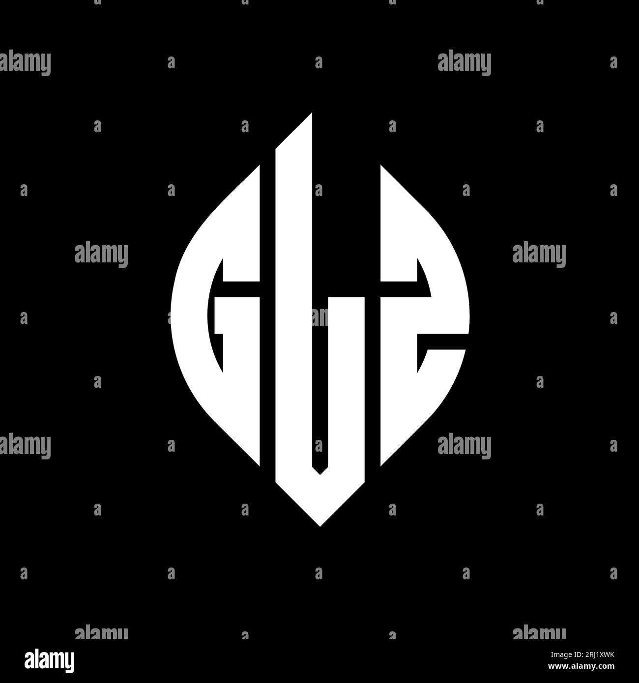 GLZ circle letter logo design with circle and ellipse shape. GLZ ...