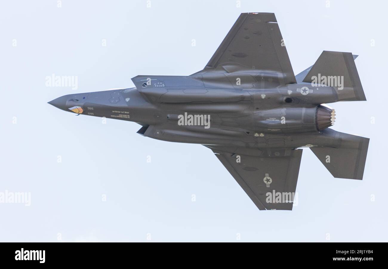 A F-35A Stealth fighter assigned to the 495th Fighter Squadron takes ...