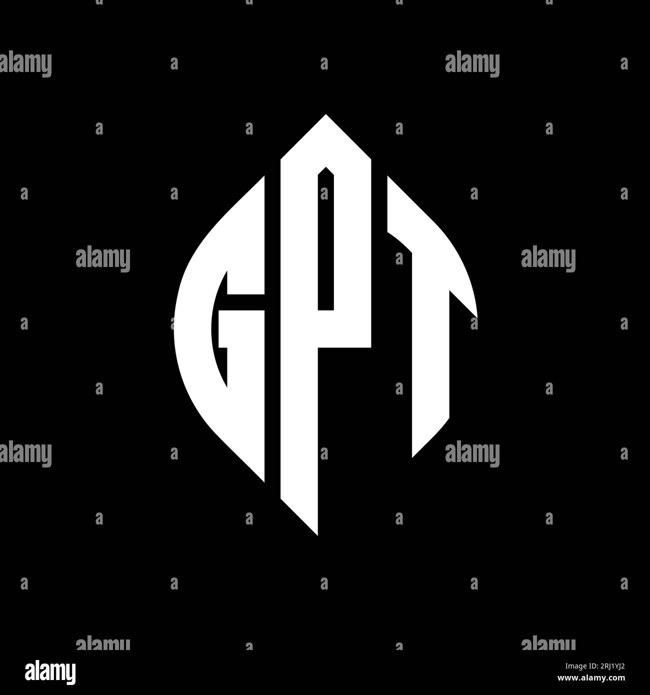 GPT circle letter logo design with circle and ellipse shape. GPT ...