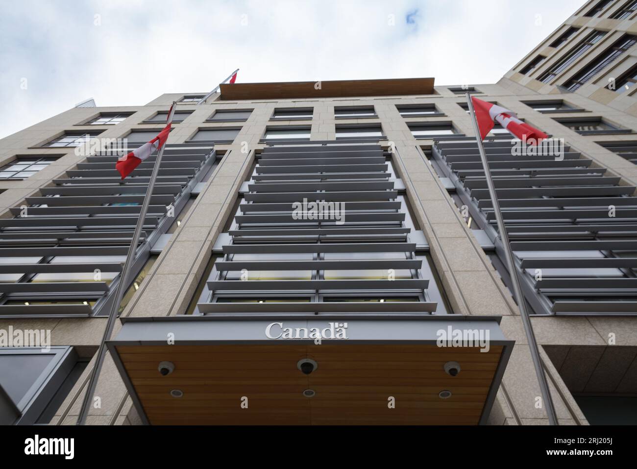 Berlin, Germany - November 15th 2018: Canada lettering on the building ...