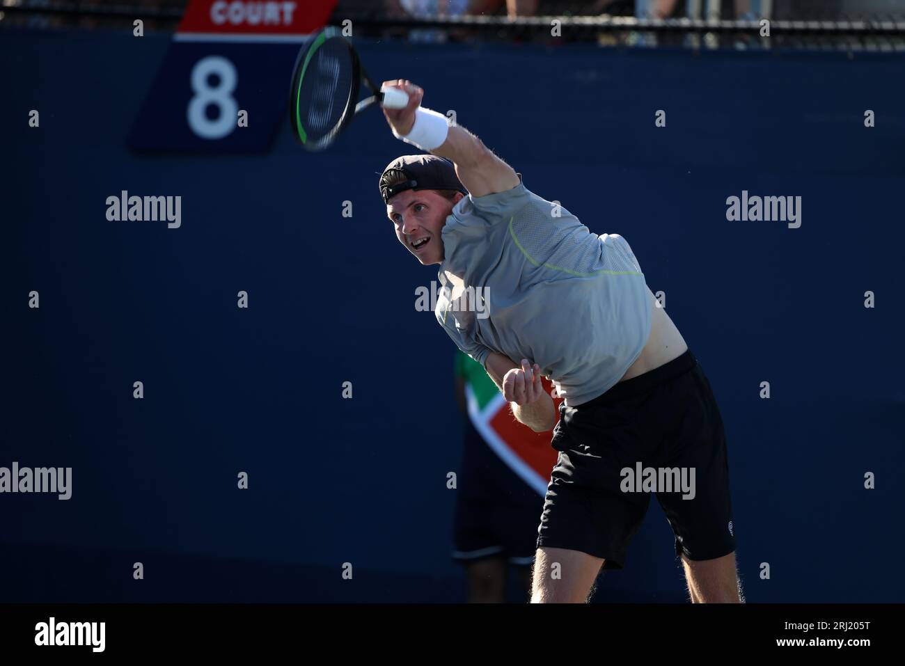 NEW YORK, NY - AUGUST 30: Gijs Brouwer of the Netherlands during his match against Adrian ...