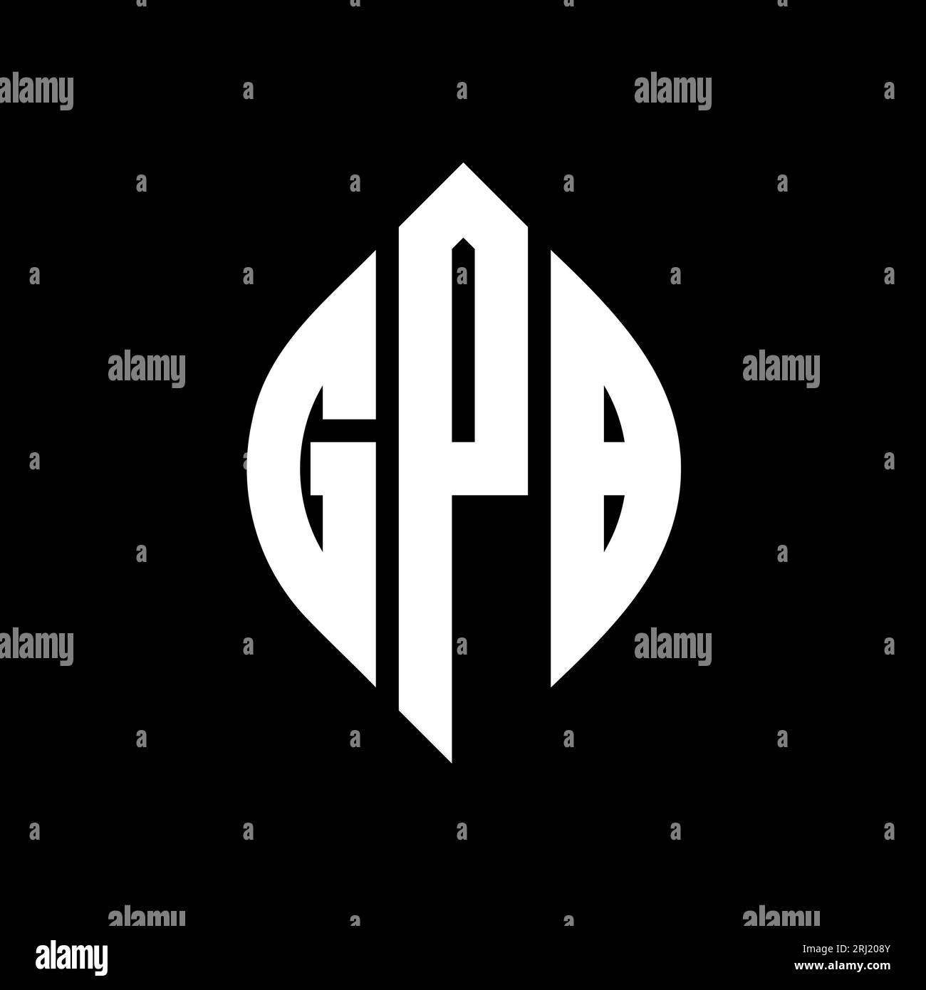 GPB circle letter logo design with circle and ellipse shape. GPB ...