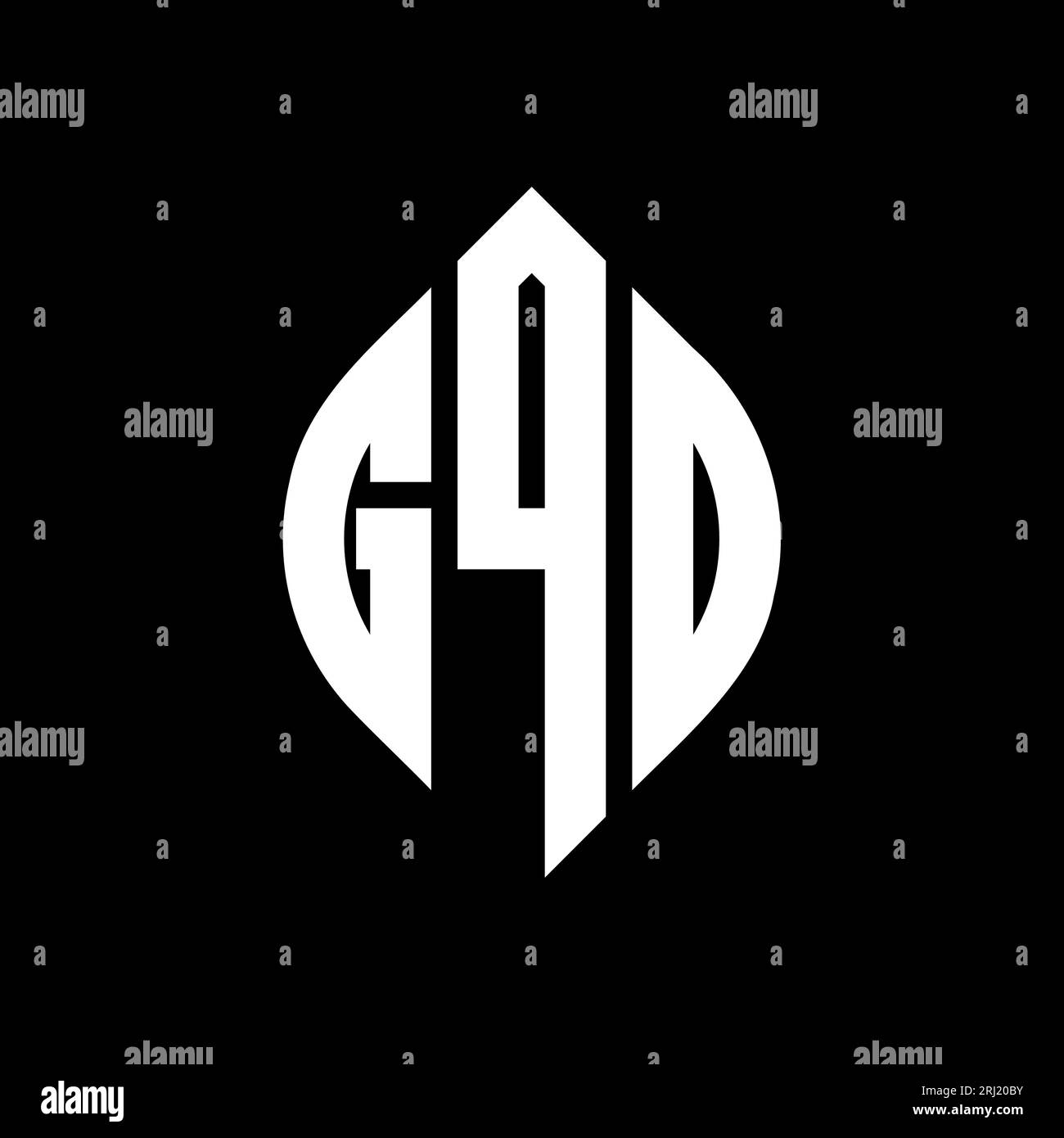 GQD circle letter logo design with circle and ellipse shape. GQD ...