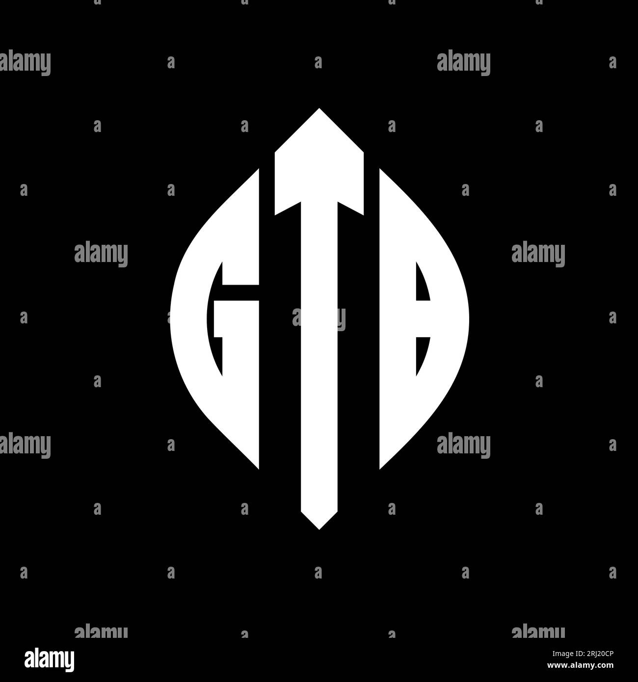 GTB circle letter logo design with circle and ellipse shape. GTB ...