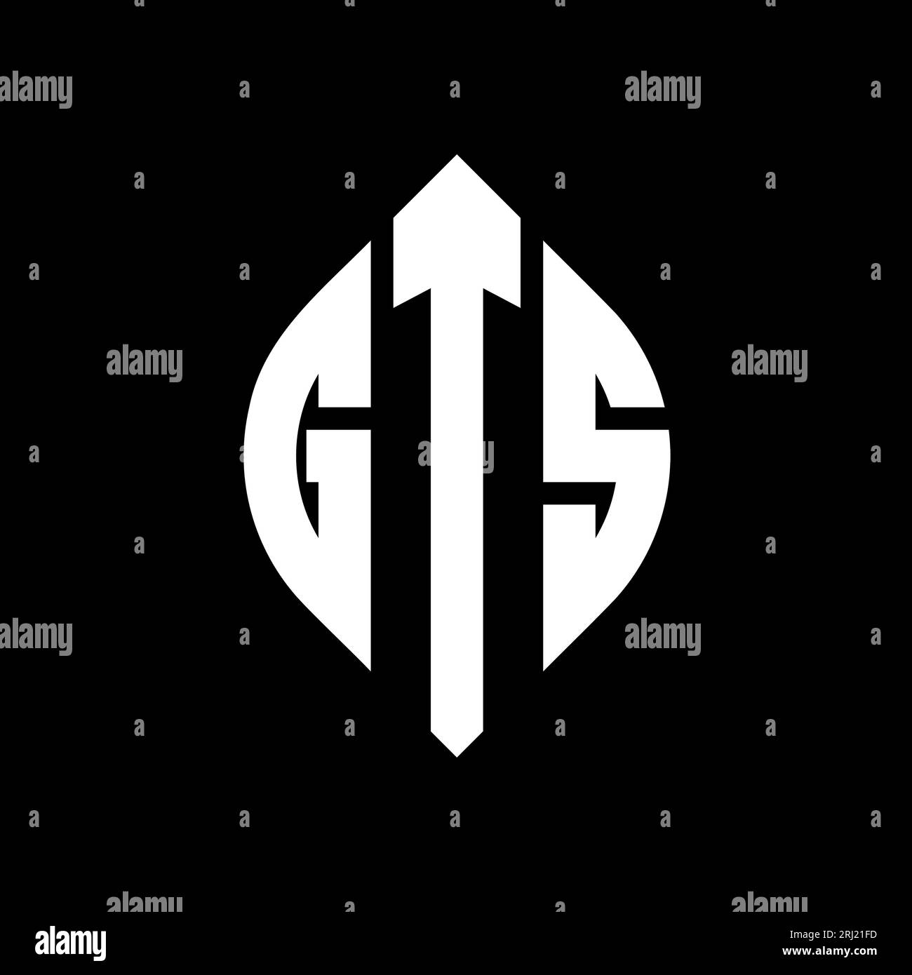 GTS circle letter logo design with circle and ellipse shape. GTS ...