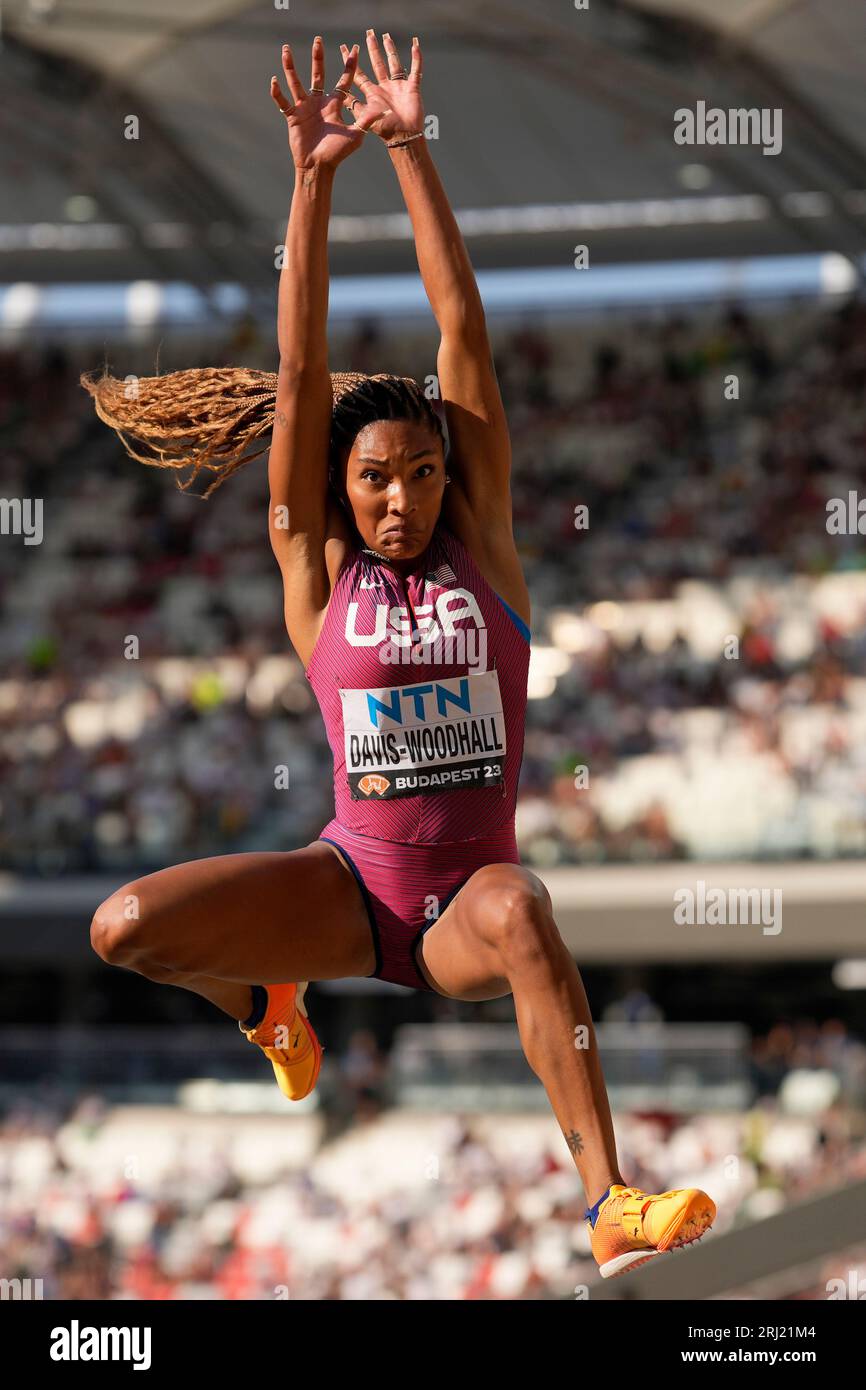 Tara Davis-Woodhall, of the United States, makes an attempt in the ...