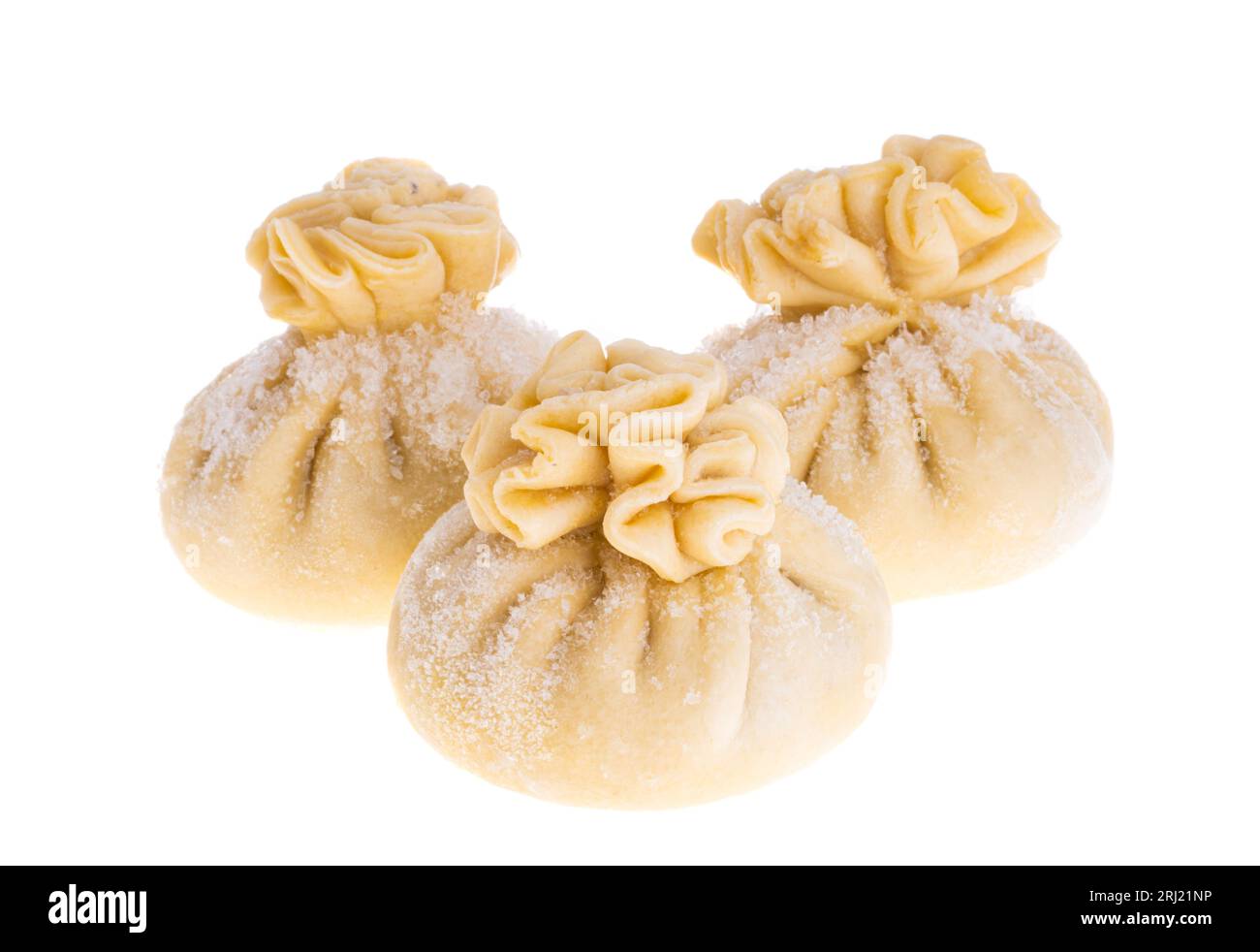 frozen khinkali isolated on white background Stock Photo - Alamy