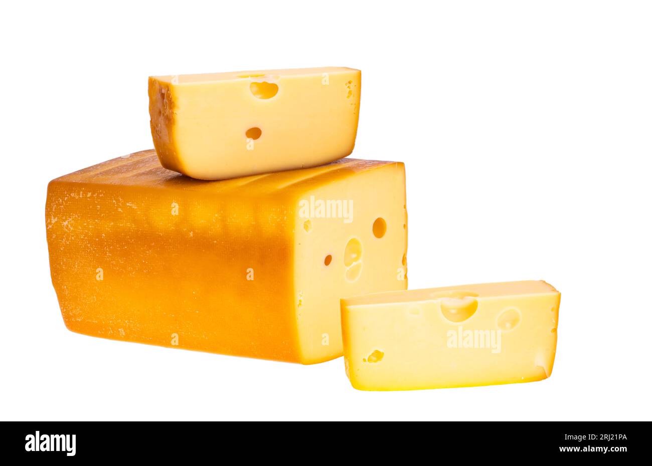 big piece of cheese isolated on white background Stock Photo - Alamy