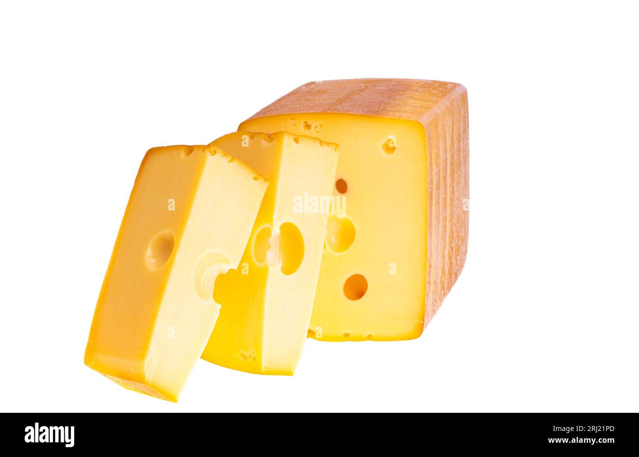 big piece of cheese isolated on white background Stock Photo - Alamy