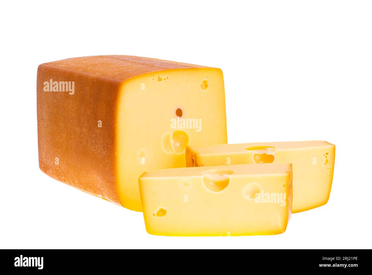 big piece of cheese isolated on white background Stock Photo - Alamy