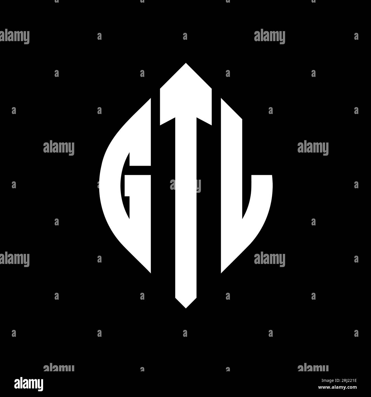 GTL circle letter logo design with circle and ellipse shape. GTL ...