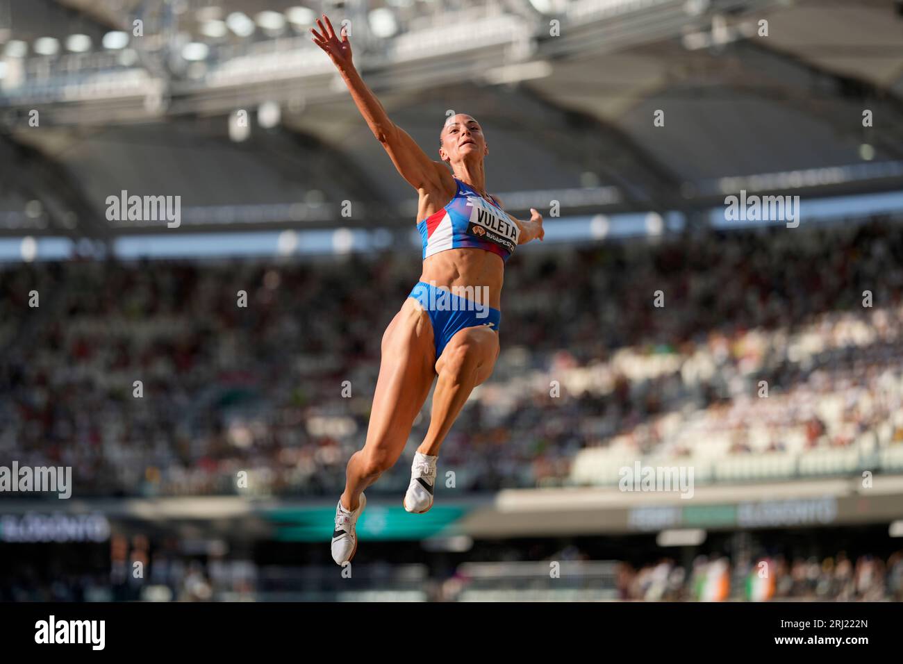 Ivana Vuleta, of Serbia, makes an attempt in the Women's long jump ...
