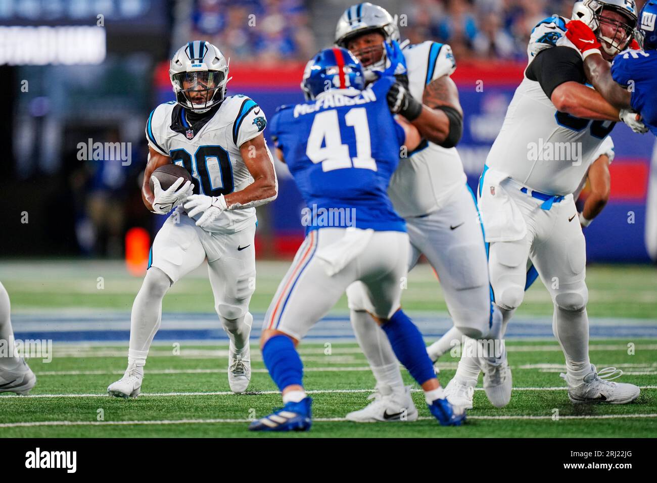 Carolina Panthers running back Chuba Hubbard (30) runs the ball during ...