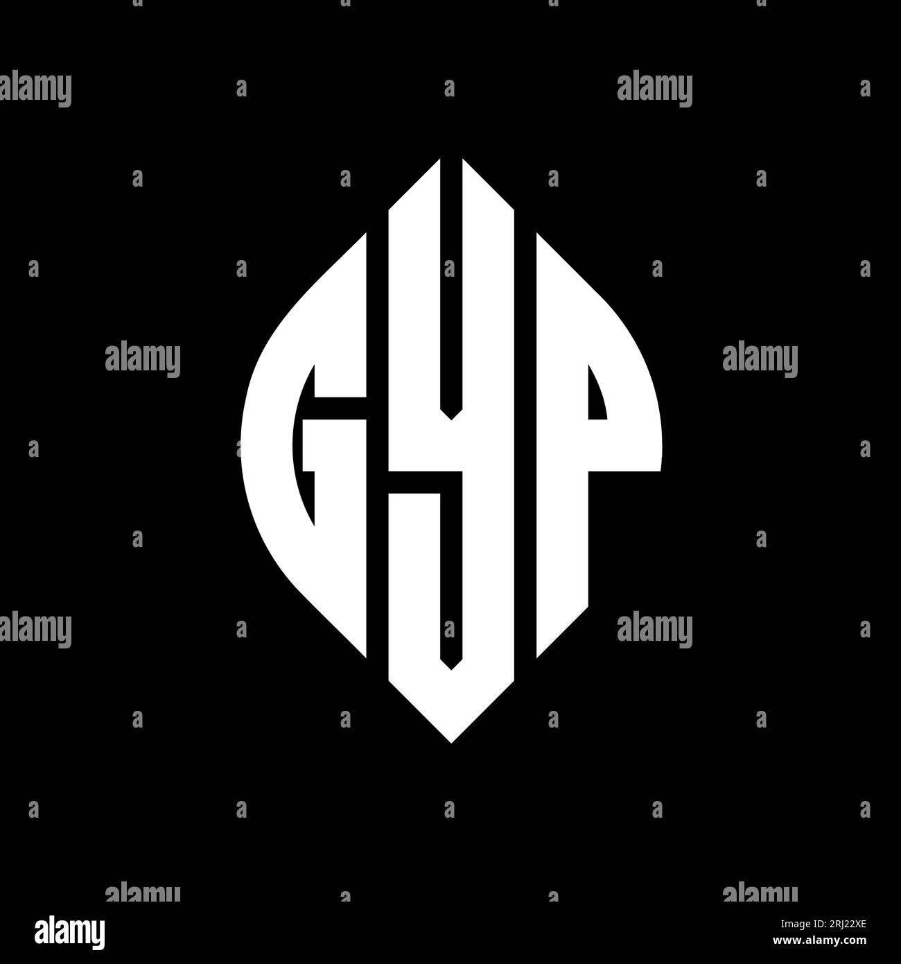 GYP circle letter logo design with circle and ellipse shape. GYP ...