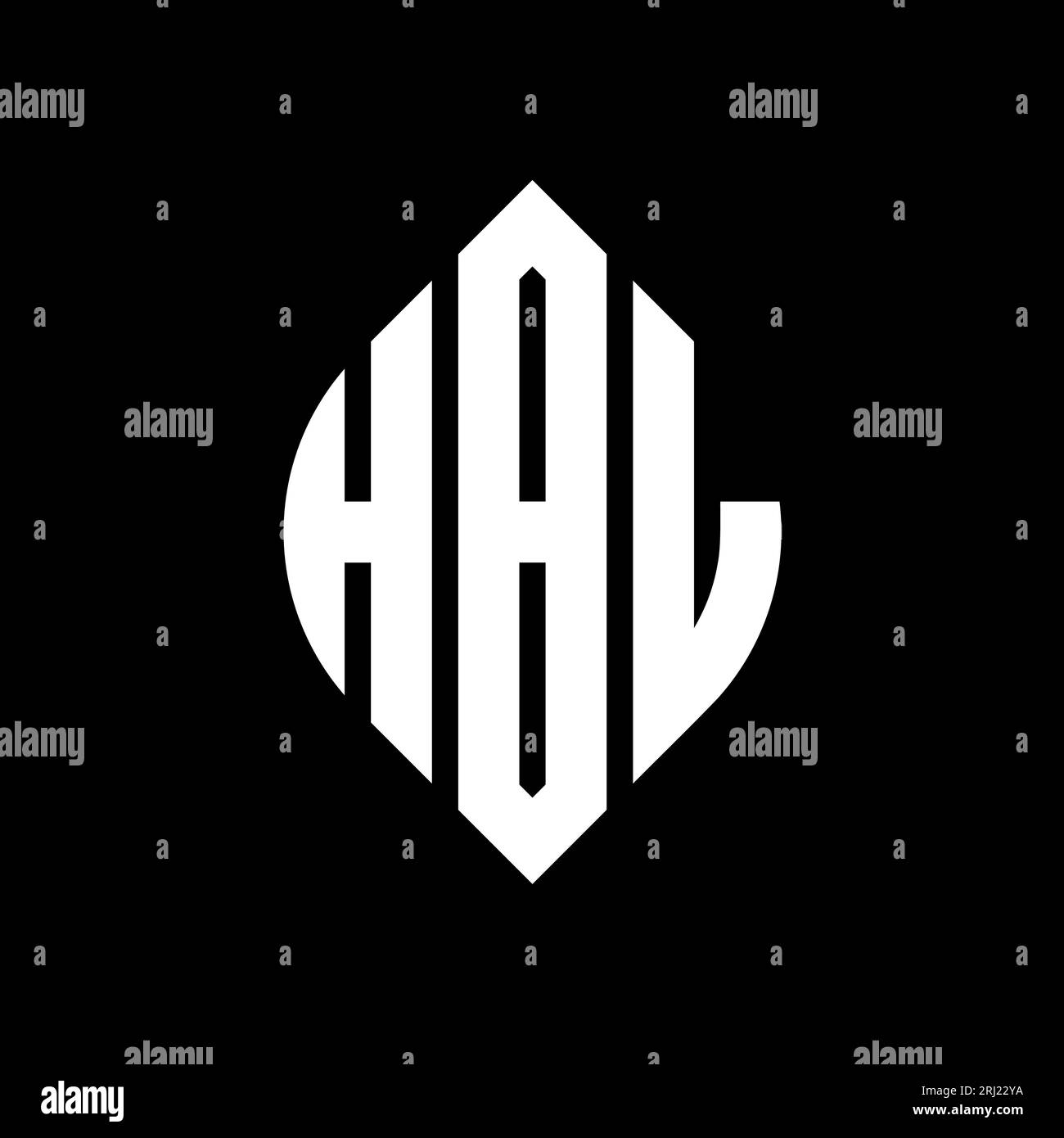 HBL circle letter logo design with circle and ellipse shape. HBL ...