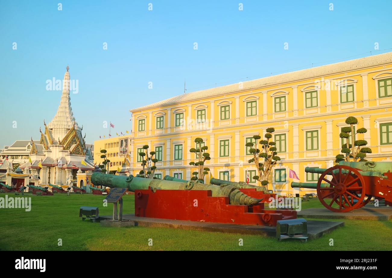 The Ministry of Defense Headquarters of Thailand with It's Cannon Open ...