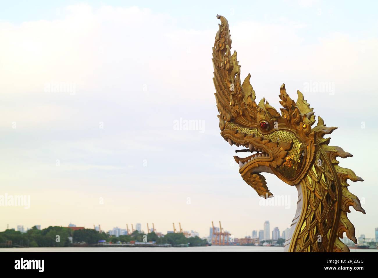 Gorgeous Naga Sculpture, the Guardian Serpent at Buddhist Temples in ...