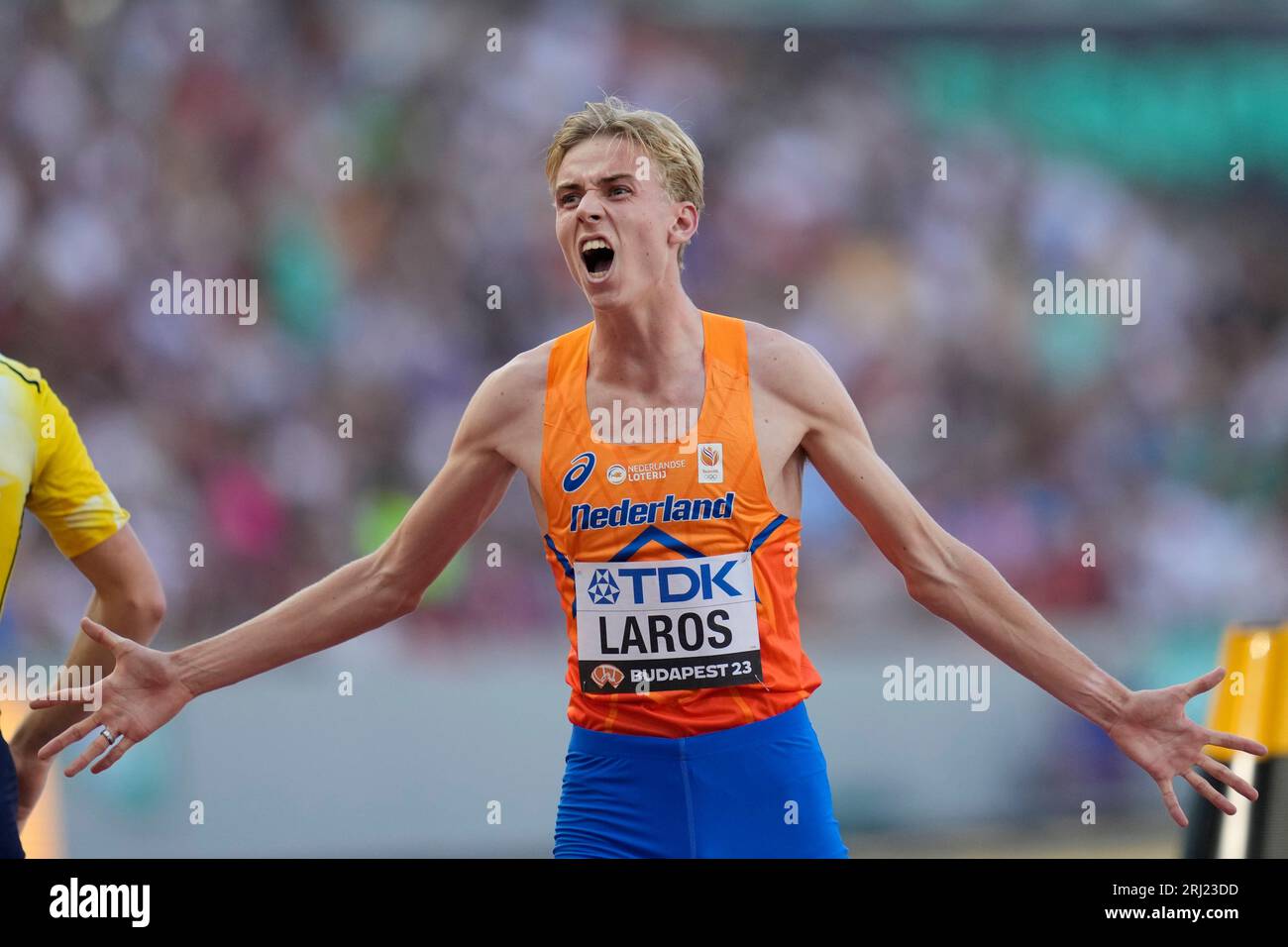 Niels Laros, of the Netherlands, reacts after qualifying from his Men's ...