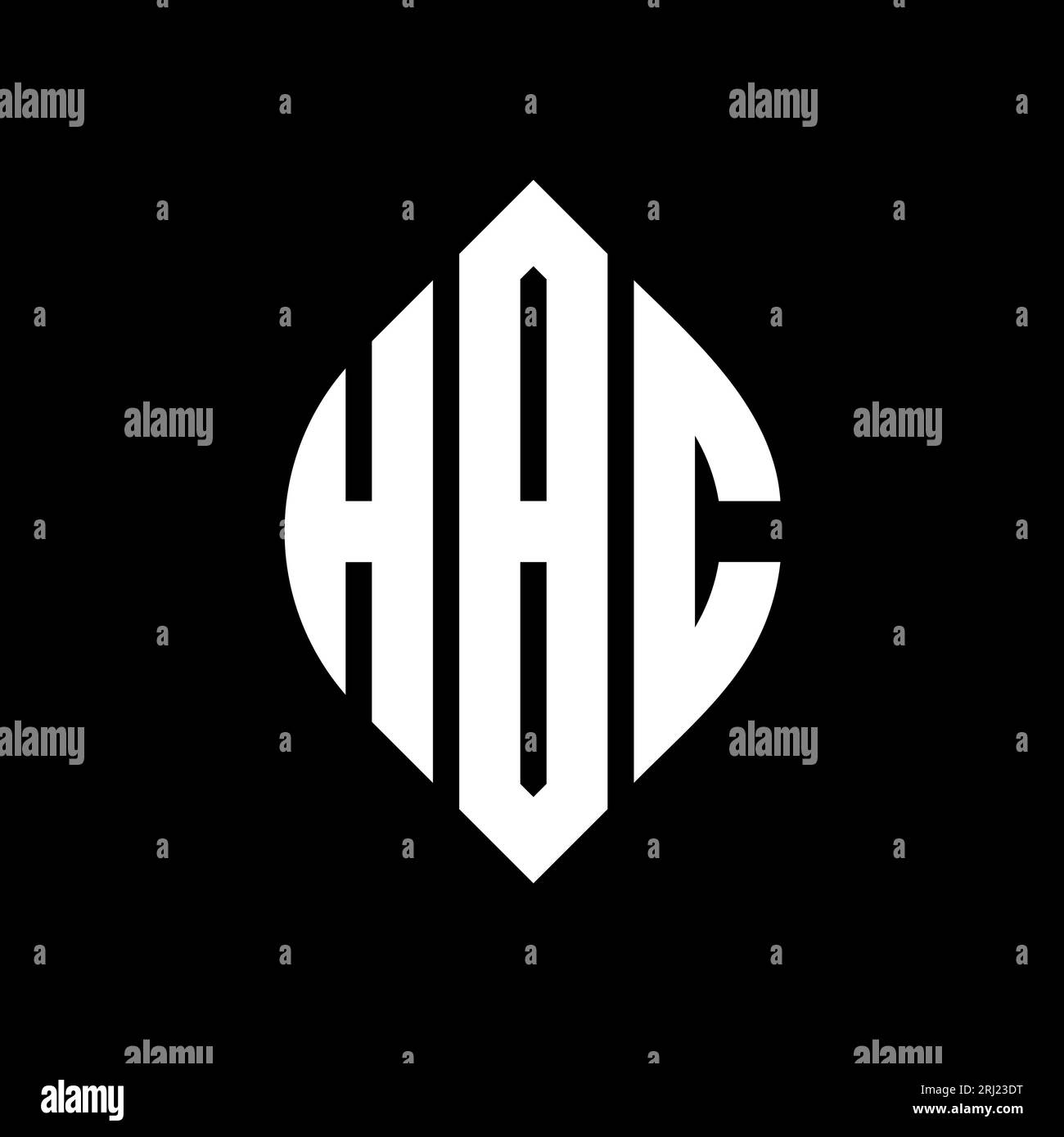 HBC circle letter logo design with circle and ellipse shape. HBC ...