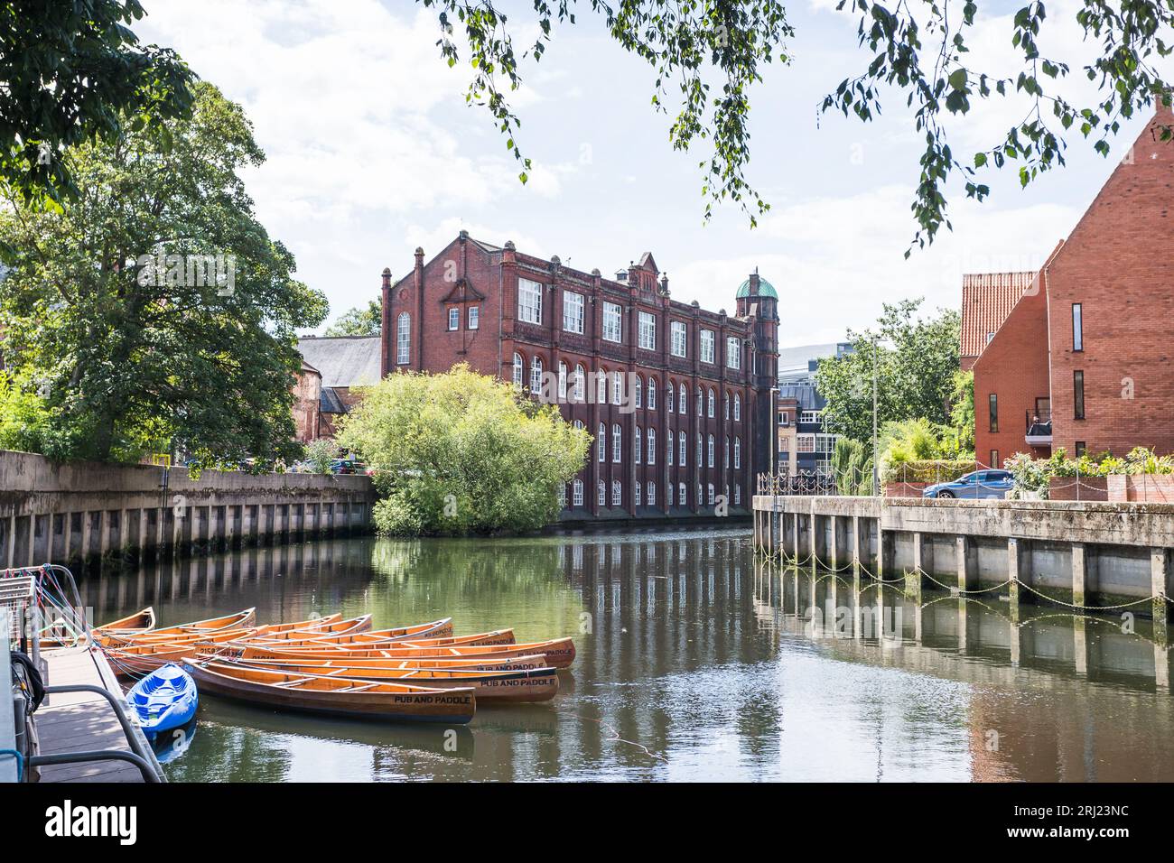Norwich University of the Arts pictured next to the bank of the River ...