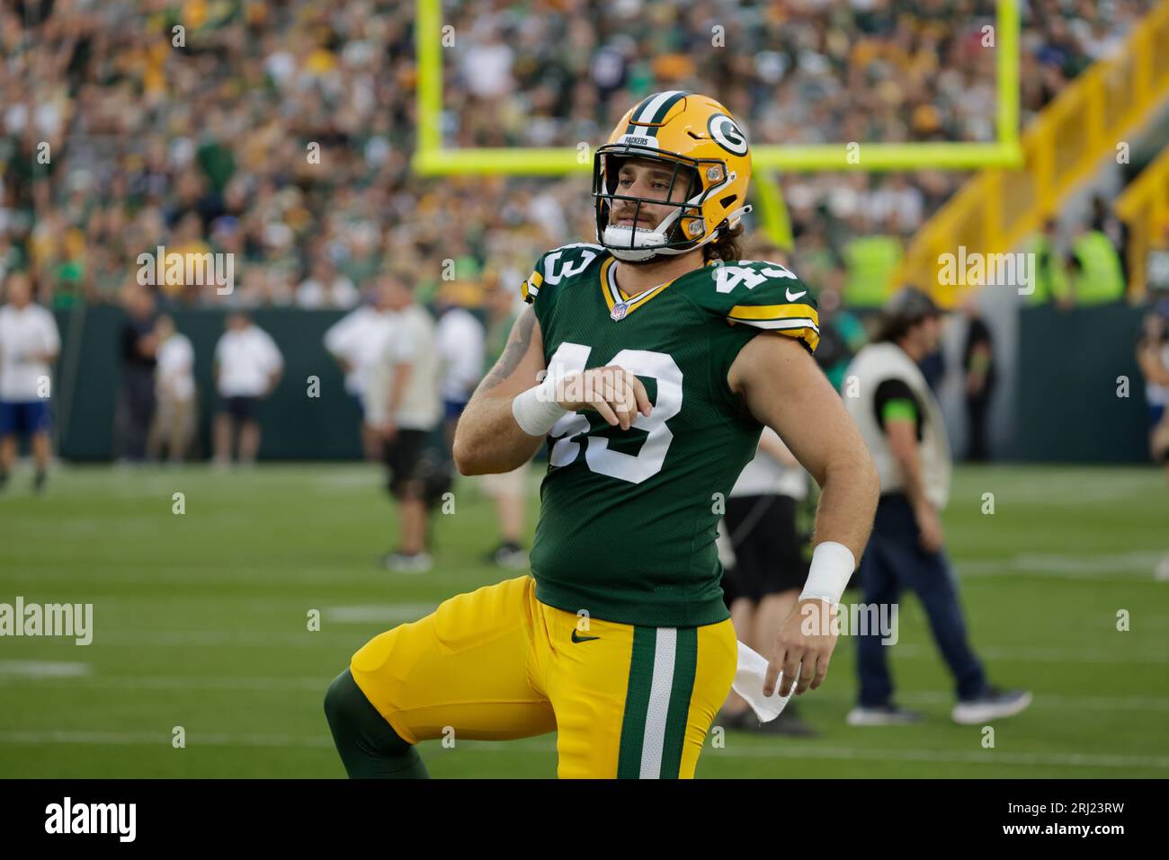 Green Bay Packers long snapper Broughton Hatcher during a preseason NFL ...