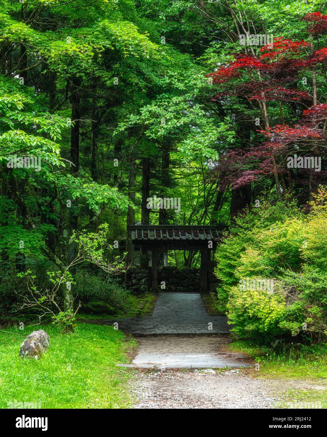 Scenic sight in the famous Kanmangafuchi Abyss in Nikko. Tochigi ...