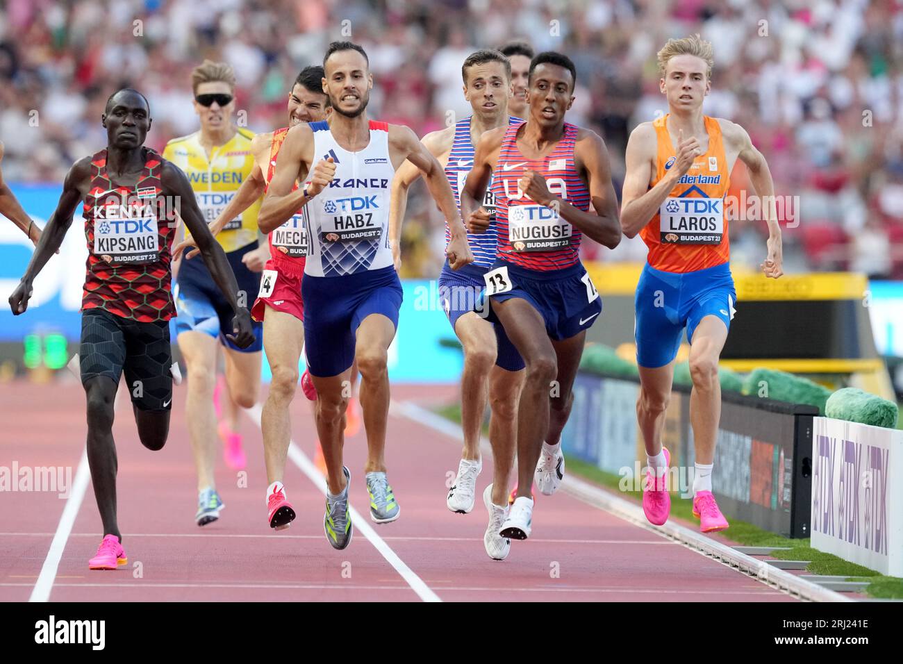 Great Britain's Neil Gourley (centre) competes in the Men's 1500m semi ...