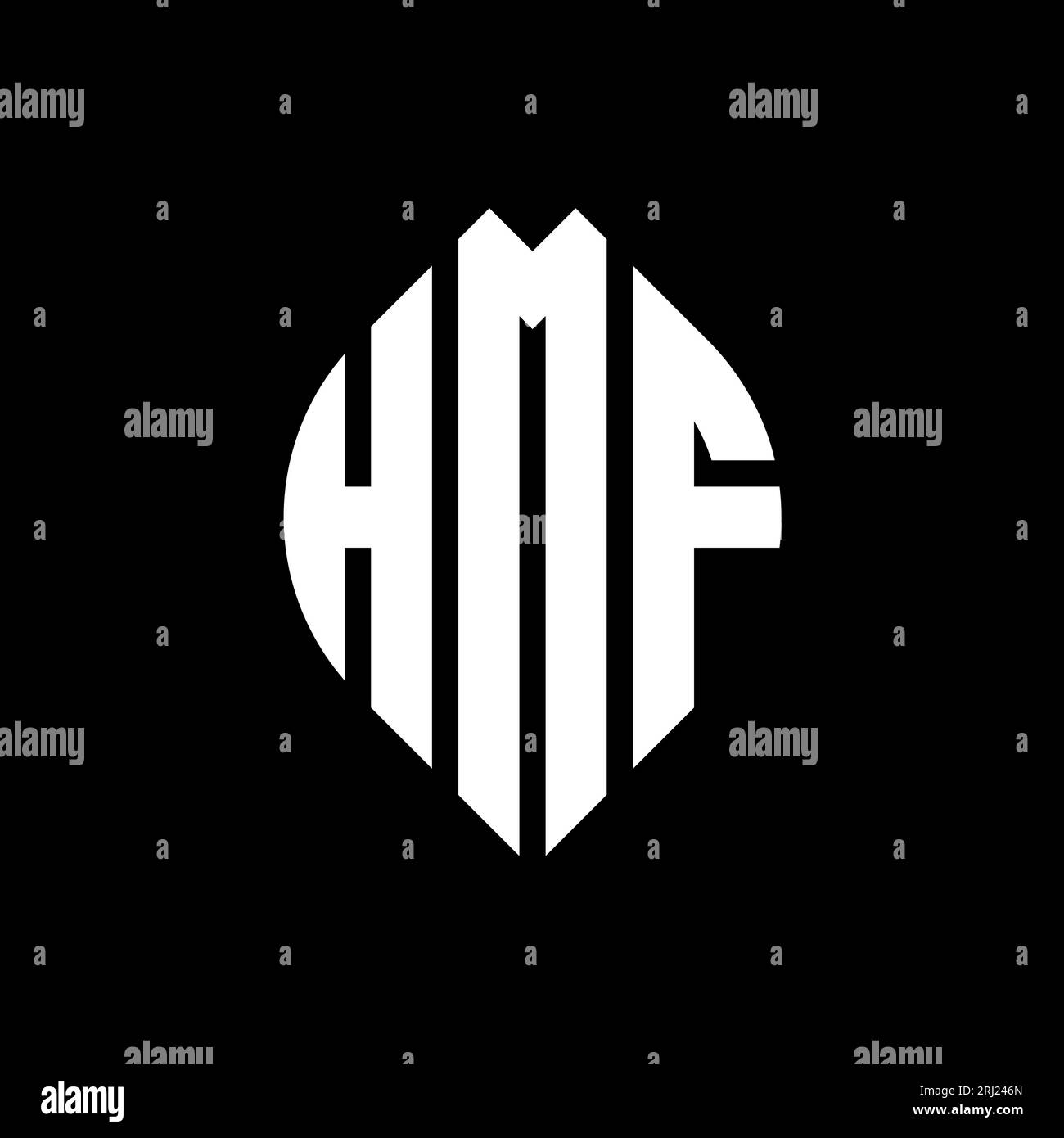 Hmf logo design Stock Vector Images - Alamy