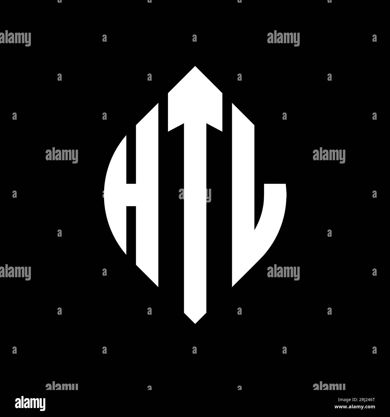 Htl Circle Letter Logo Design With Circle And Ellipse Shape Htl Ellipse Letters With