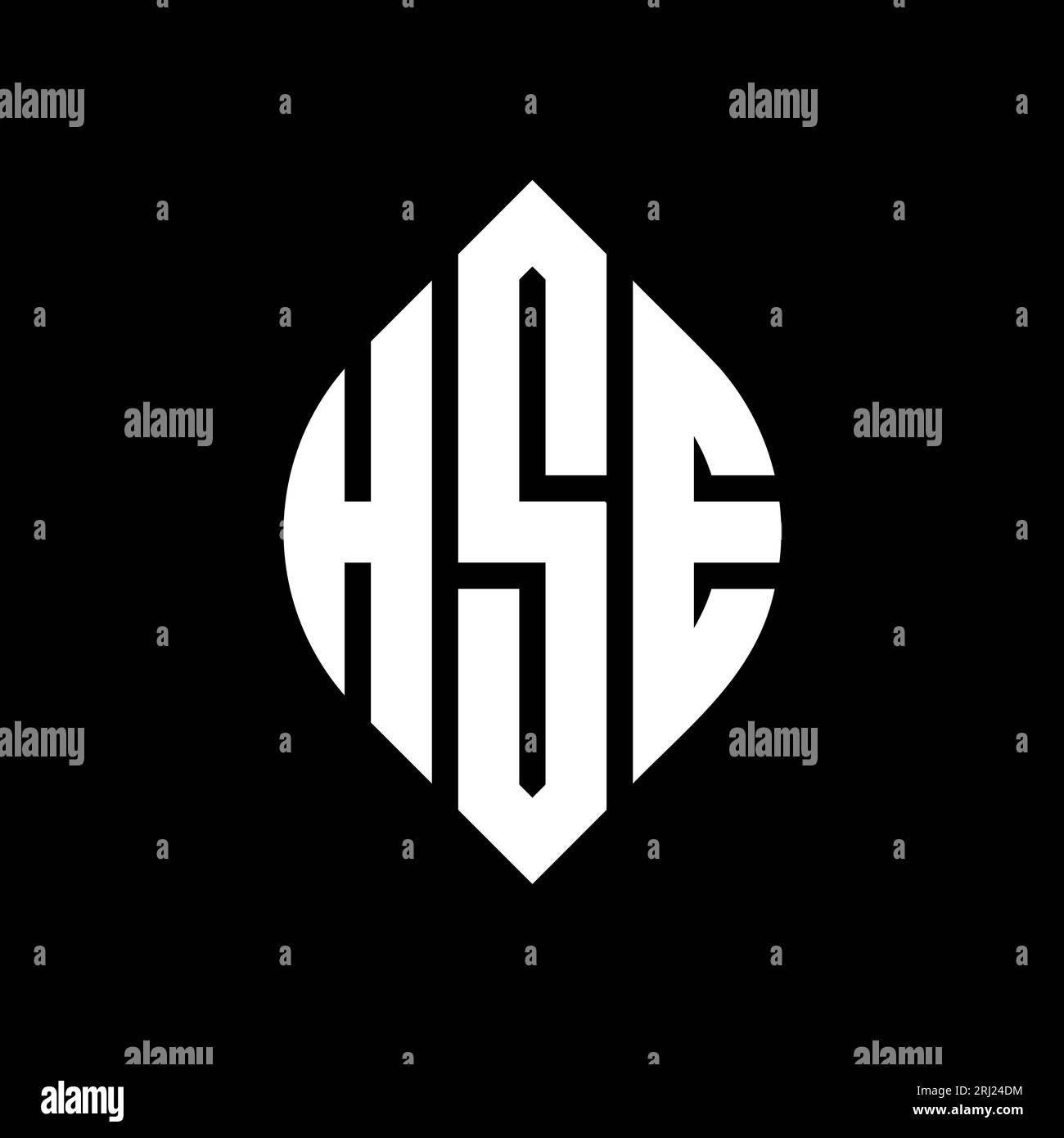 HSE circle letter logo design with circle and ellipse shape. HSE ...