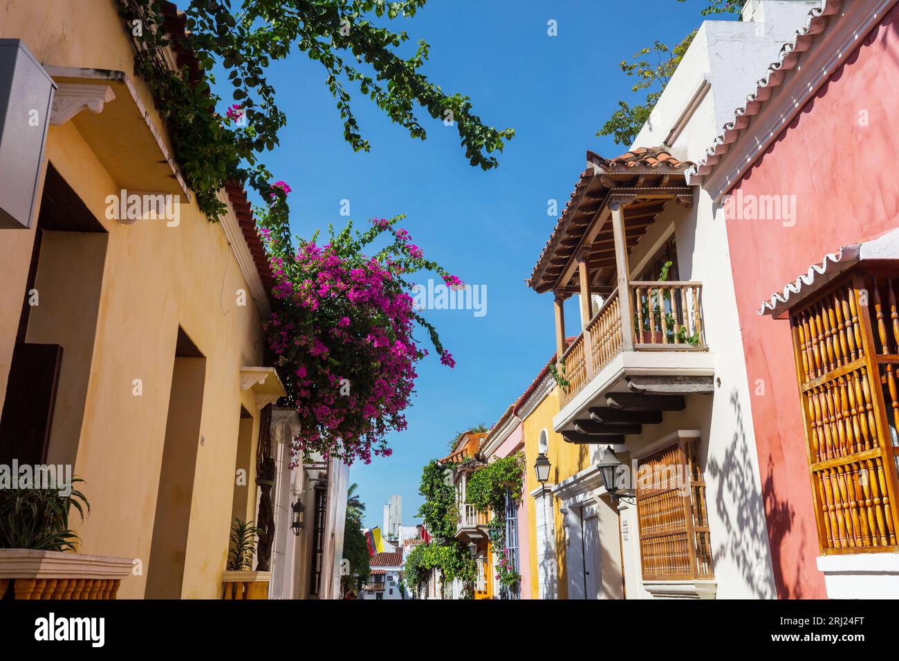 View of ancient city Cartagena de Indias, Colombia Stock Photo - Alamy