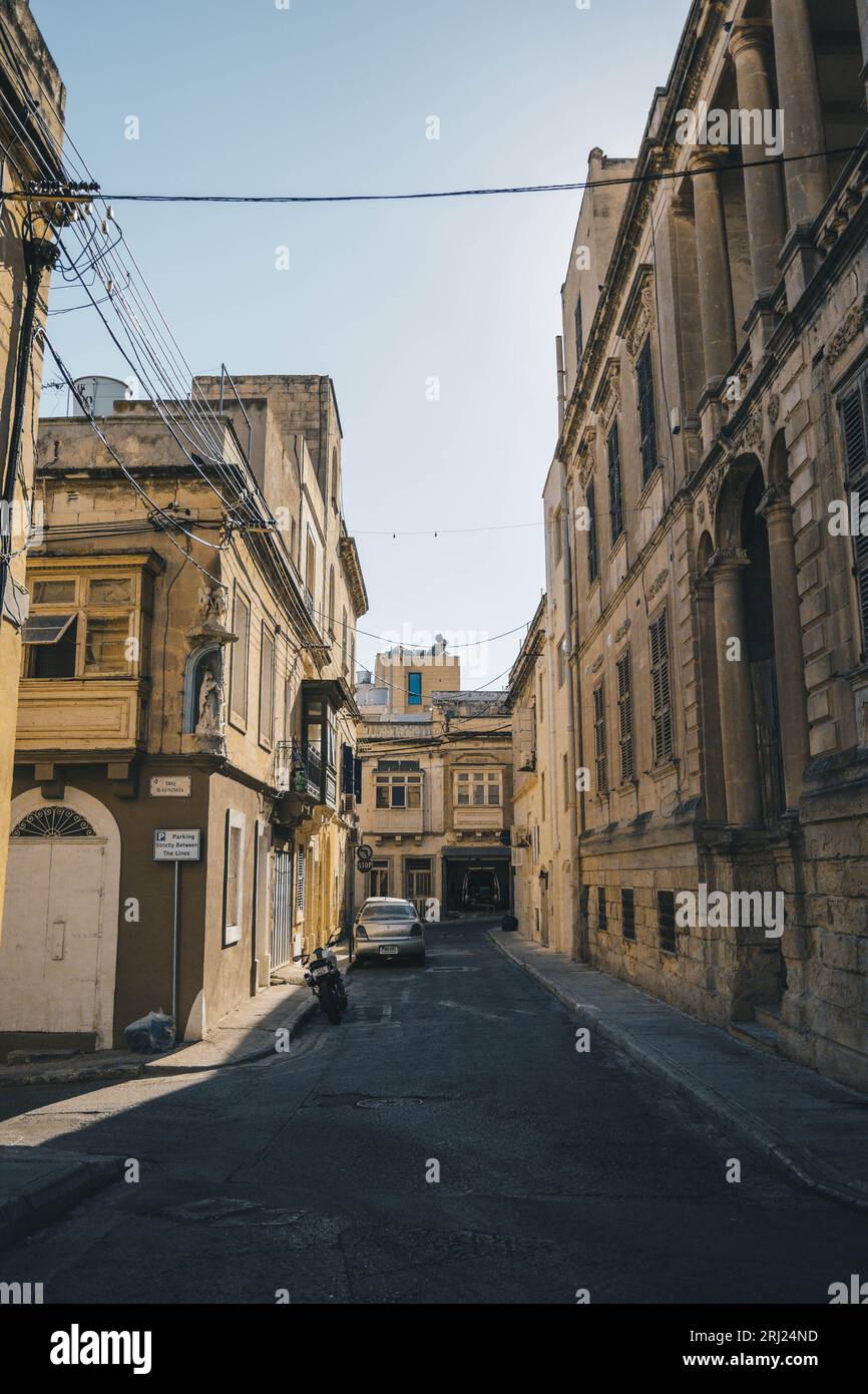 Residential street in Malta Stock Photo - Alamy