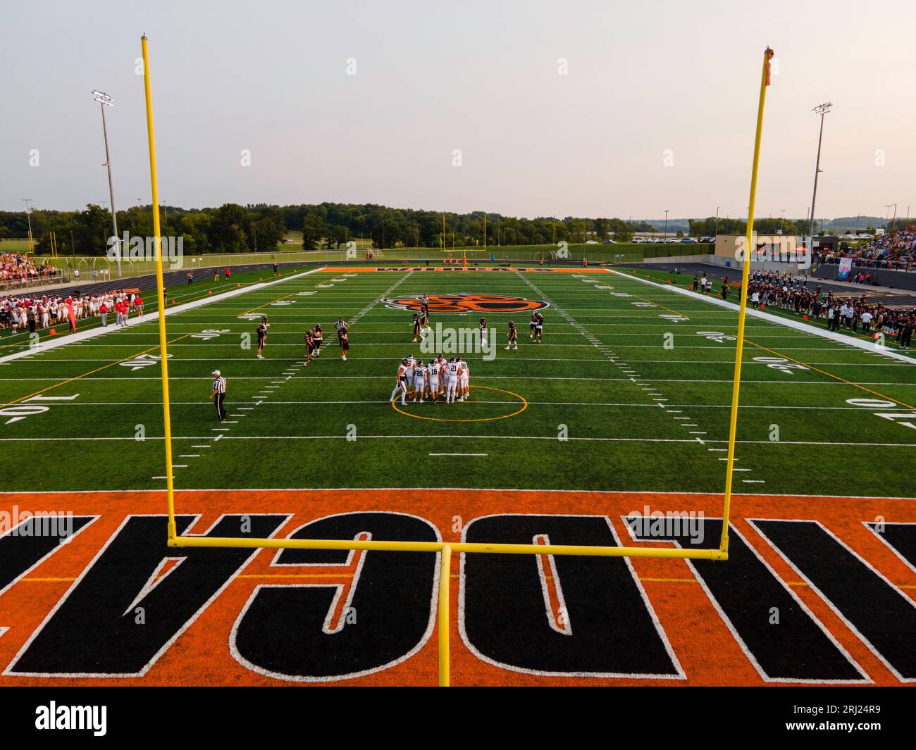Aerial photograph of a high school football game - Muskego at Verona ...