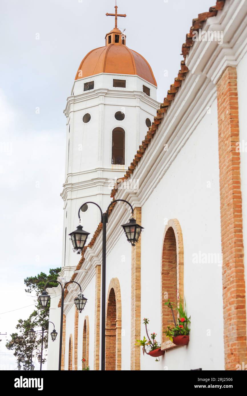 Traditional colonial architecture in Colombia, South America. Colorful ...