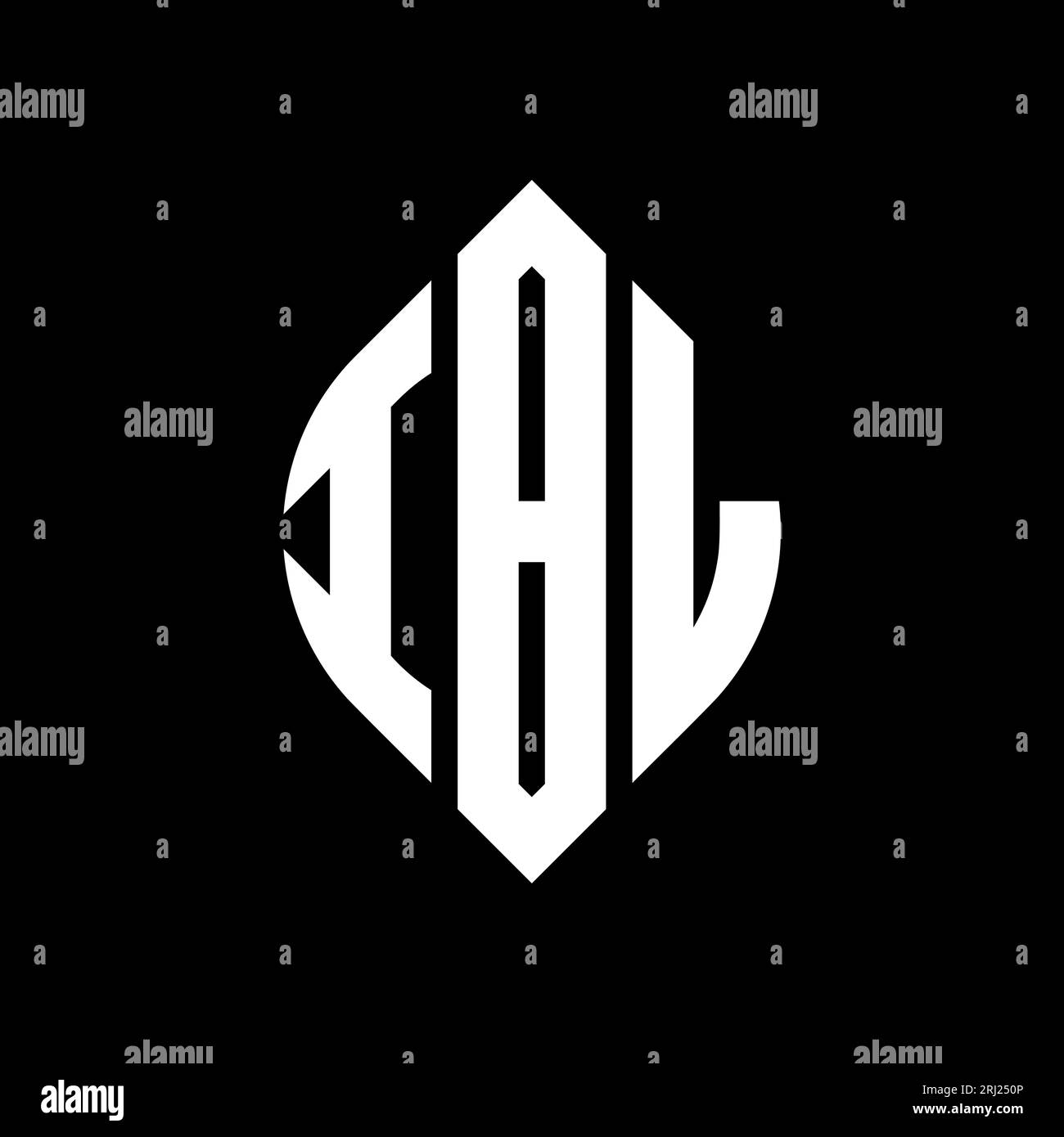 IBL circle letter logo design with circle and ellipse shape. IBL ...