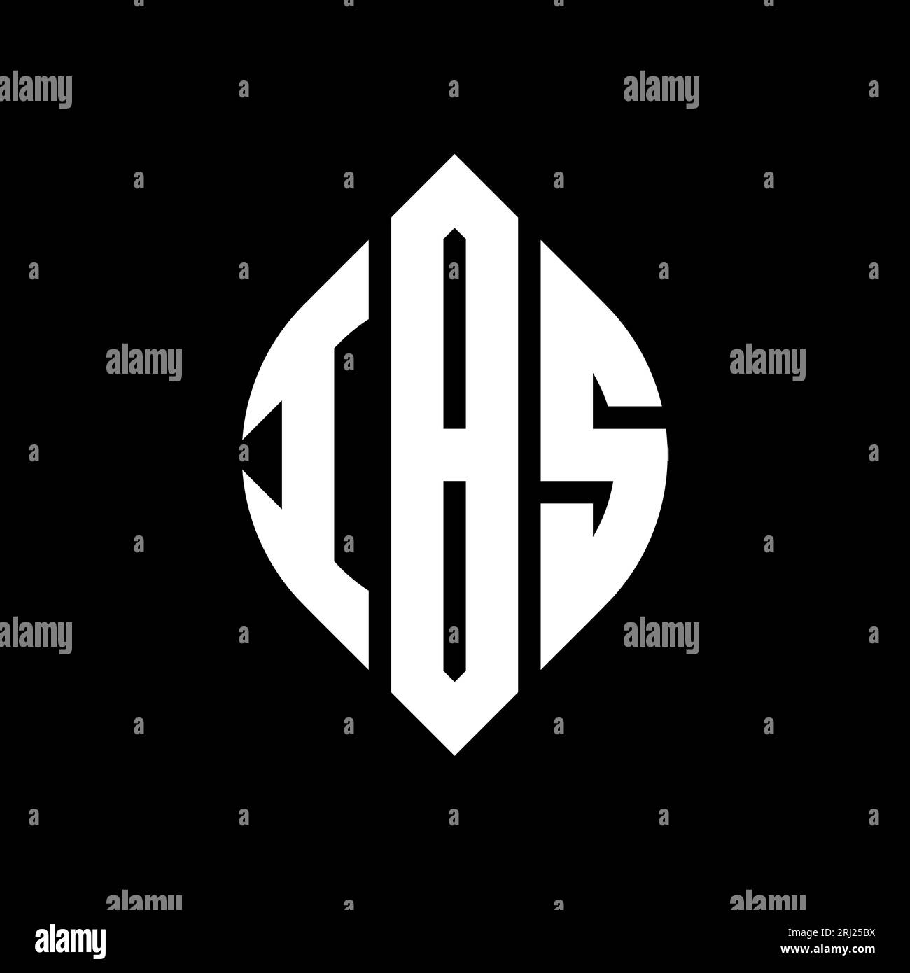 IBS circle letter logo design with circle and ellipse shape. IBS ...