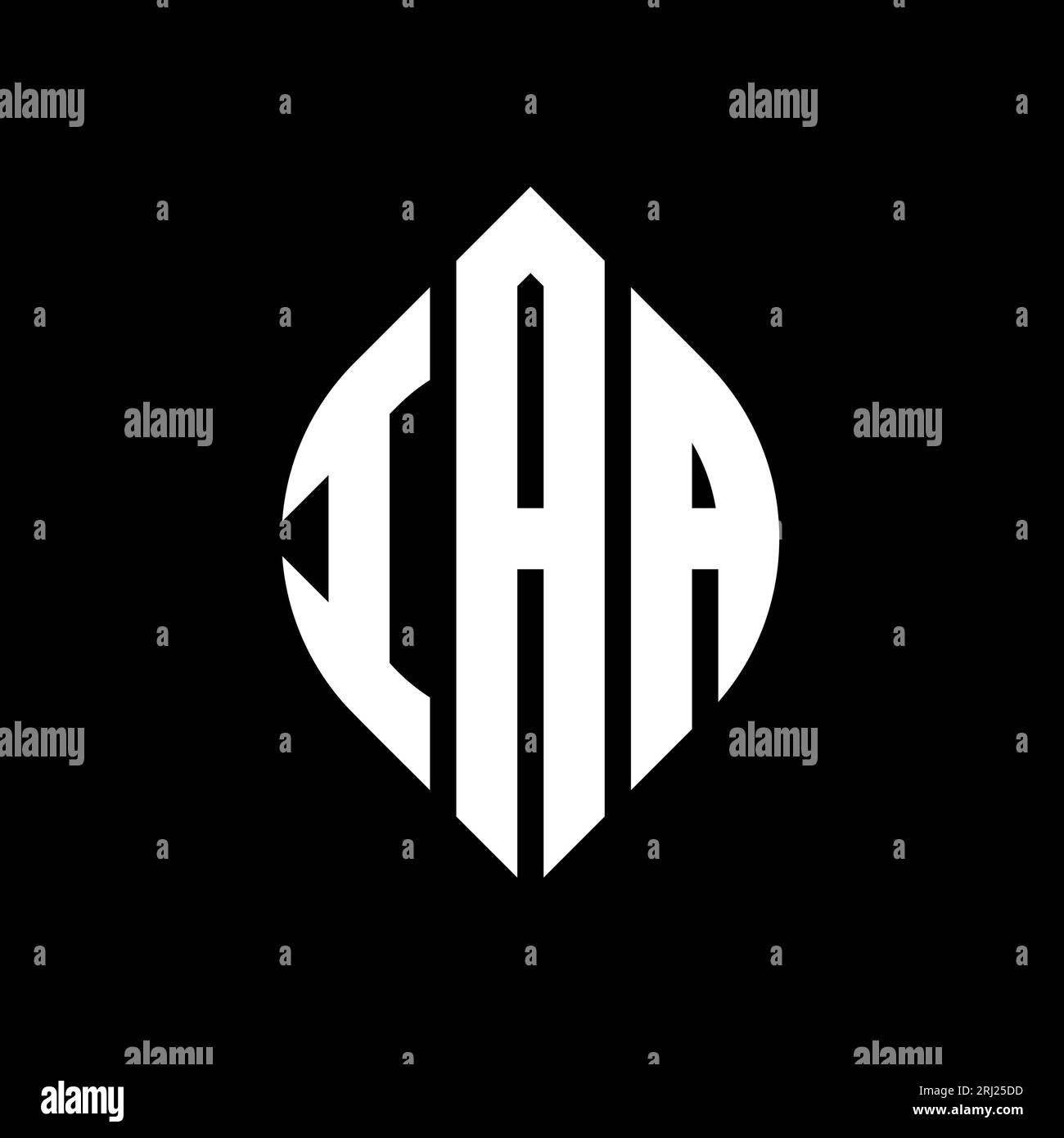 IAA circle letter logo design with circle and ellipse shape. IAA ...